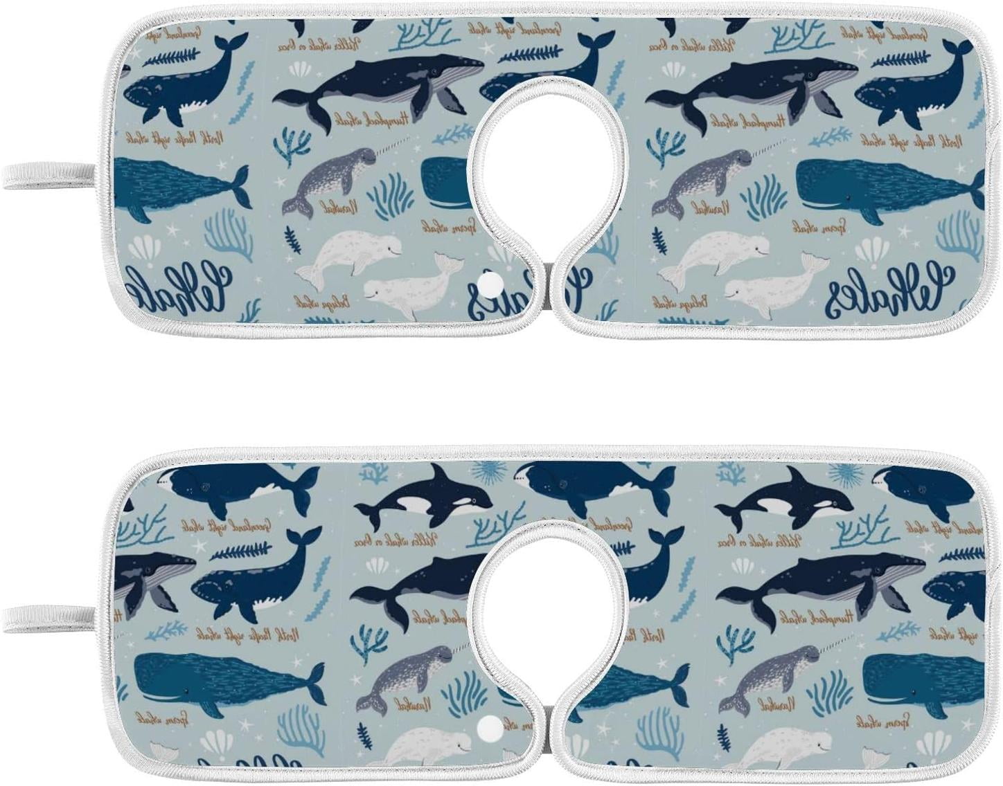 Coolnut Cut Whales Sink Splash Guard for Faucet 2 Packs Faucet ...