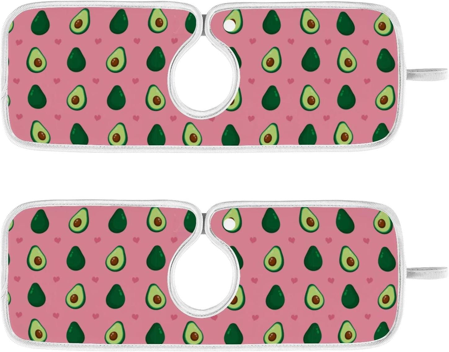 Coolnut Cute Avocado Green Sink Splash Guard for Faucet 2 Packs Faucet ...