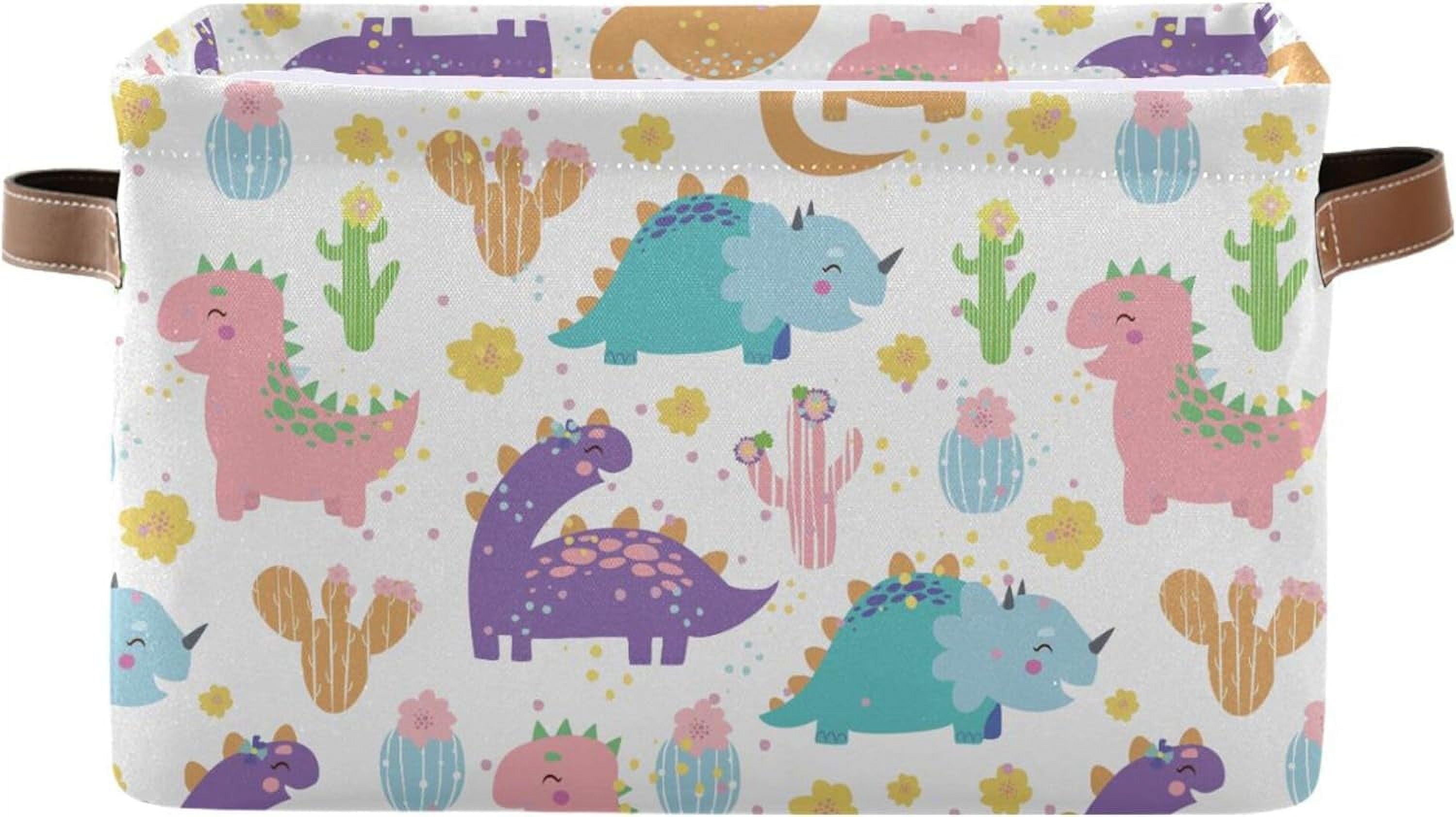 Coolnut Cute Cartoon Dinosaurs Storage Basket Foldable Storage Bin ...
