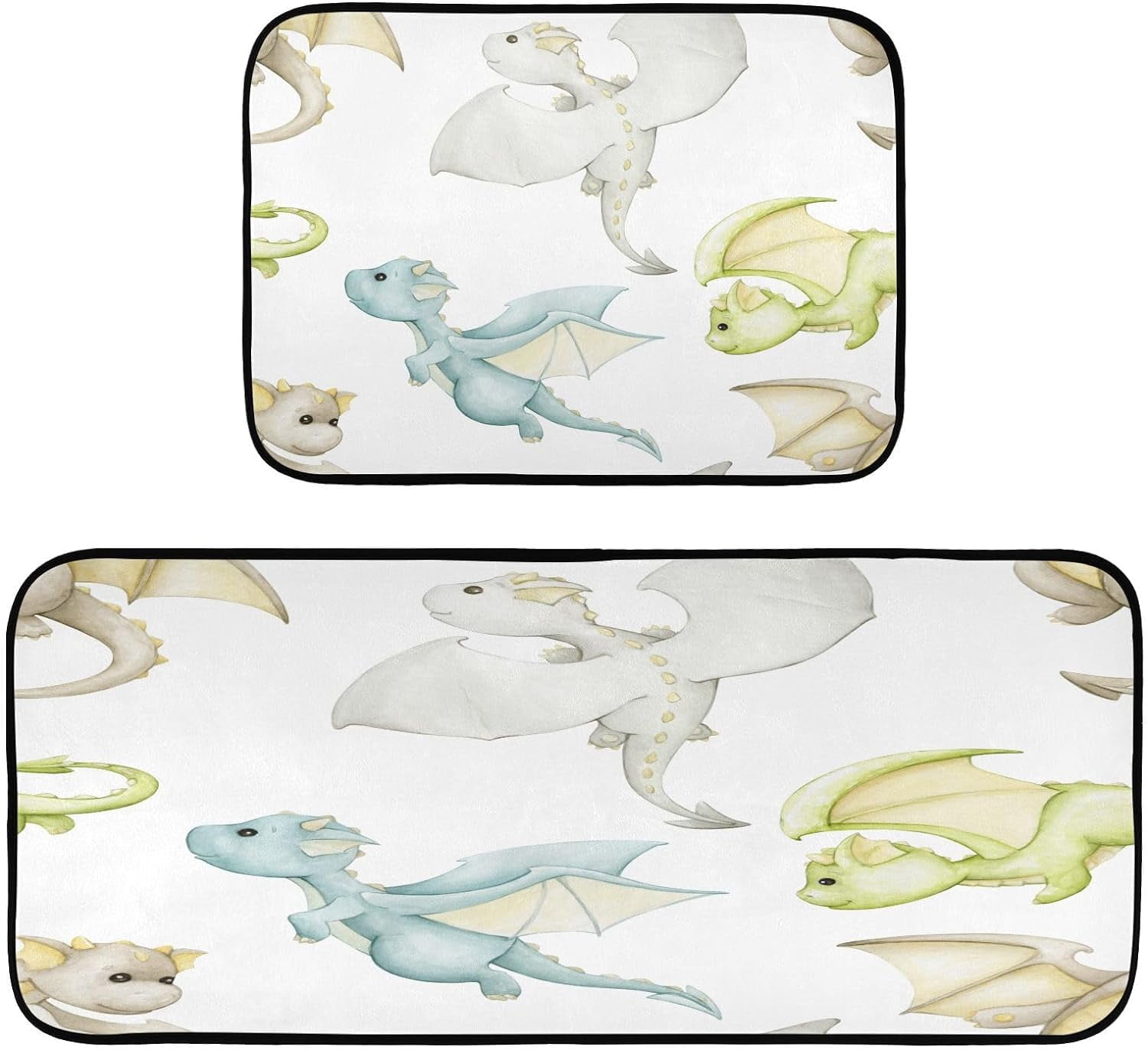 Coolnut Cute Cartoon Dragon Kitchen Mat - Cushioned Anti Fatigue ...