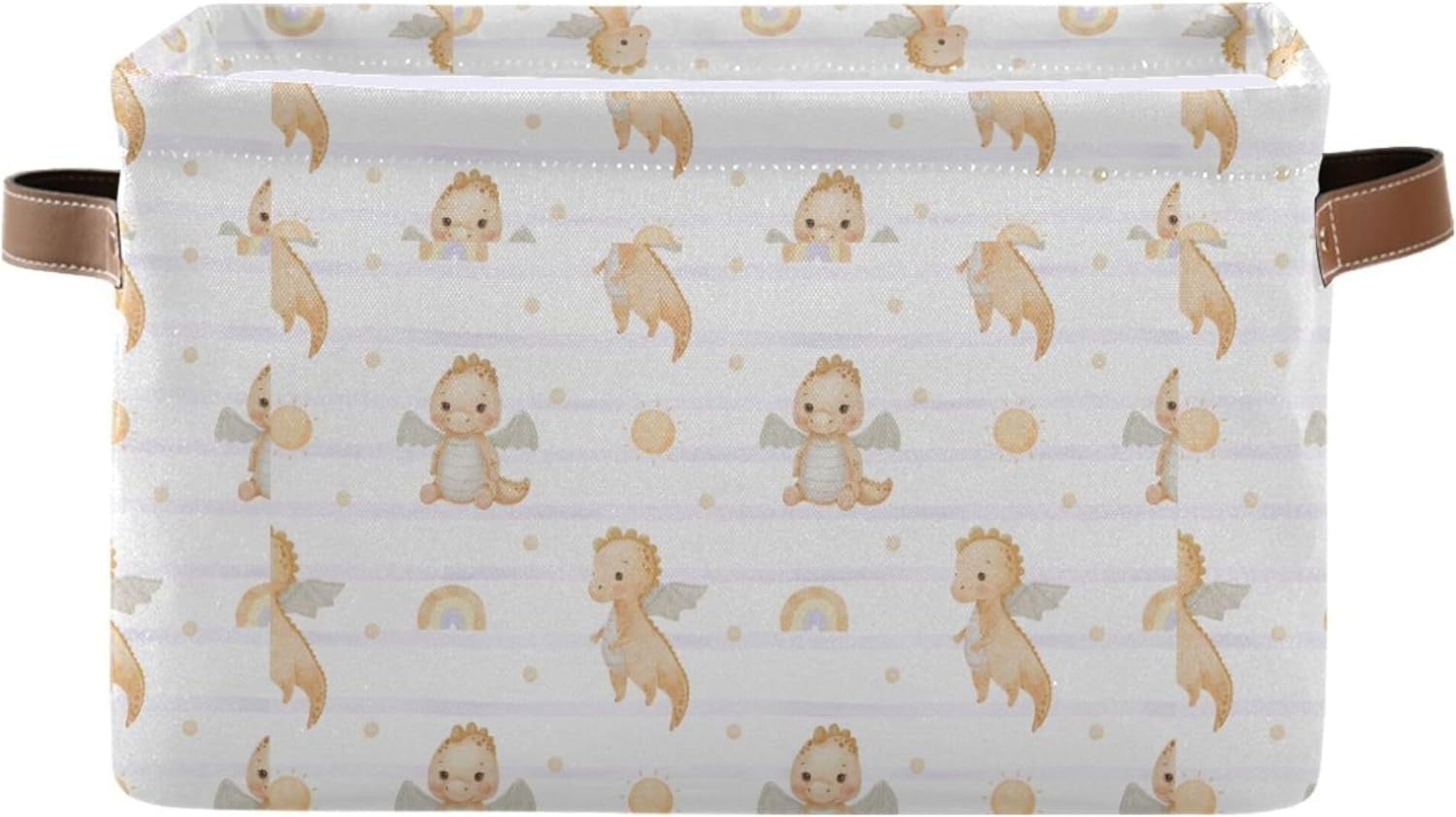 Coolnut Cute Cartoon Dragon Storage Basket Foldable Storage Bin 2 Pack ...