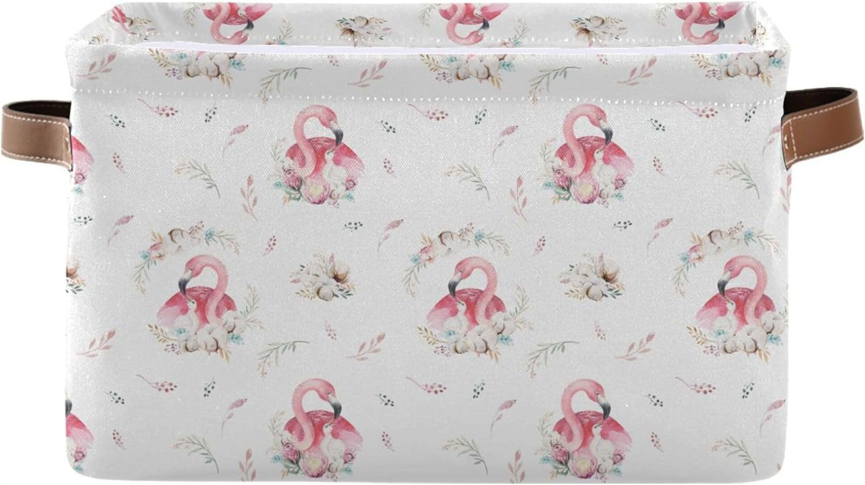 Coolnut Cute Cartoon Flamingo Storage Basket Foldable Storage Bin 2 ...