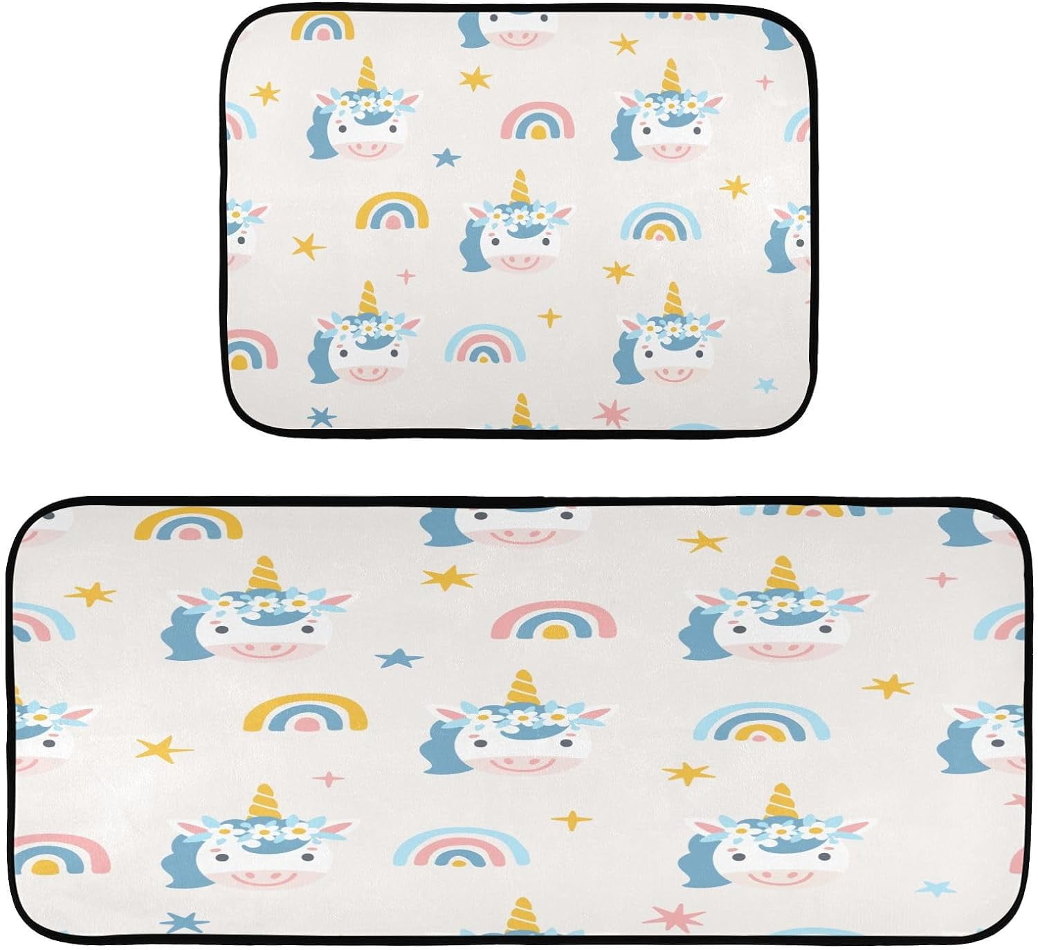 Coolnut Cute Cartoon Unicorn Kitchen Mat - Cushioned Anti Fatigue ...