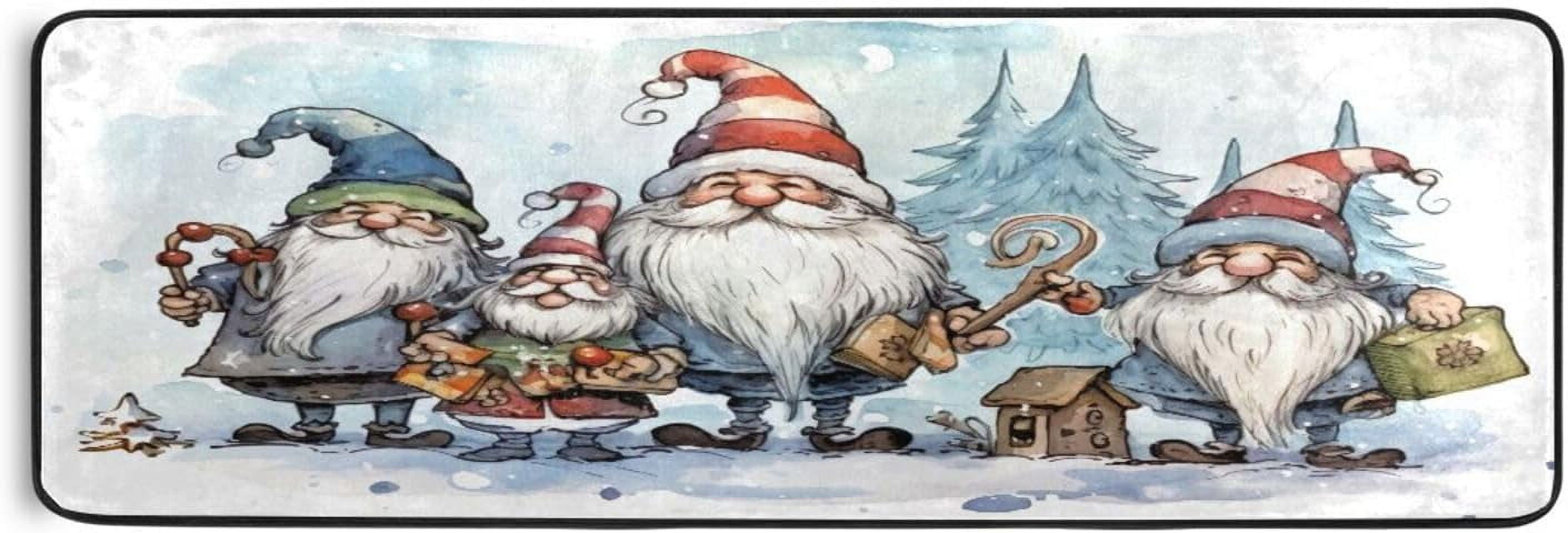 Coolnut Cute Christmas Gnomes Area Rug - 2' x 6' Washable Runner Rugs ...
