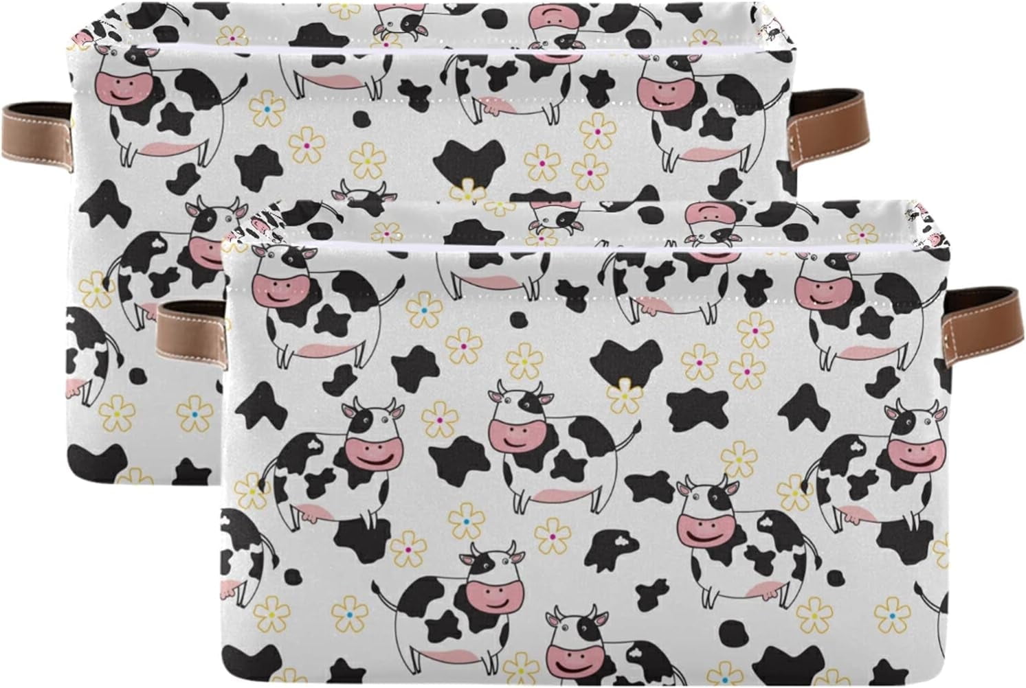 Coolnut Cute Cow Storage Bin for Toy Storage Basket Dirty Clothes ...