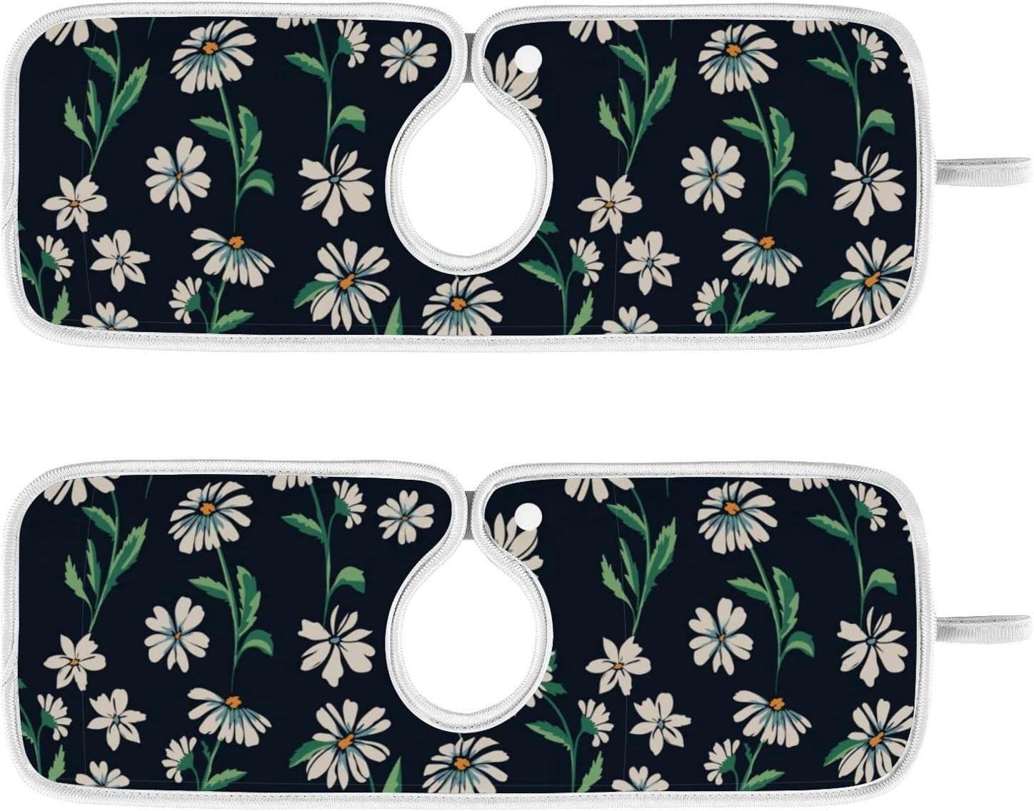 Coolnut Cute Daisy Sink Splash Guard for Faucet 2 Packs Faucet ...