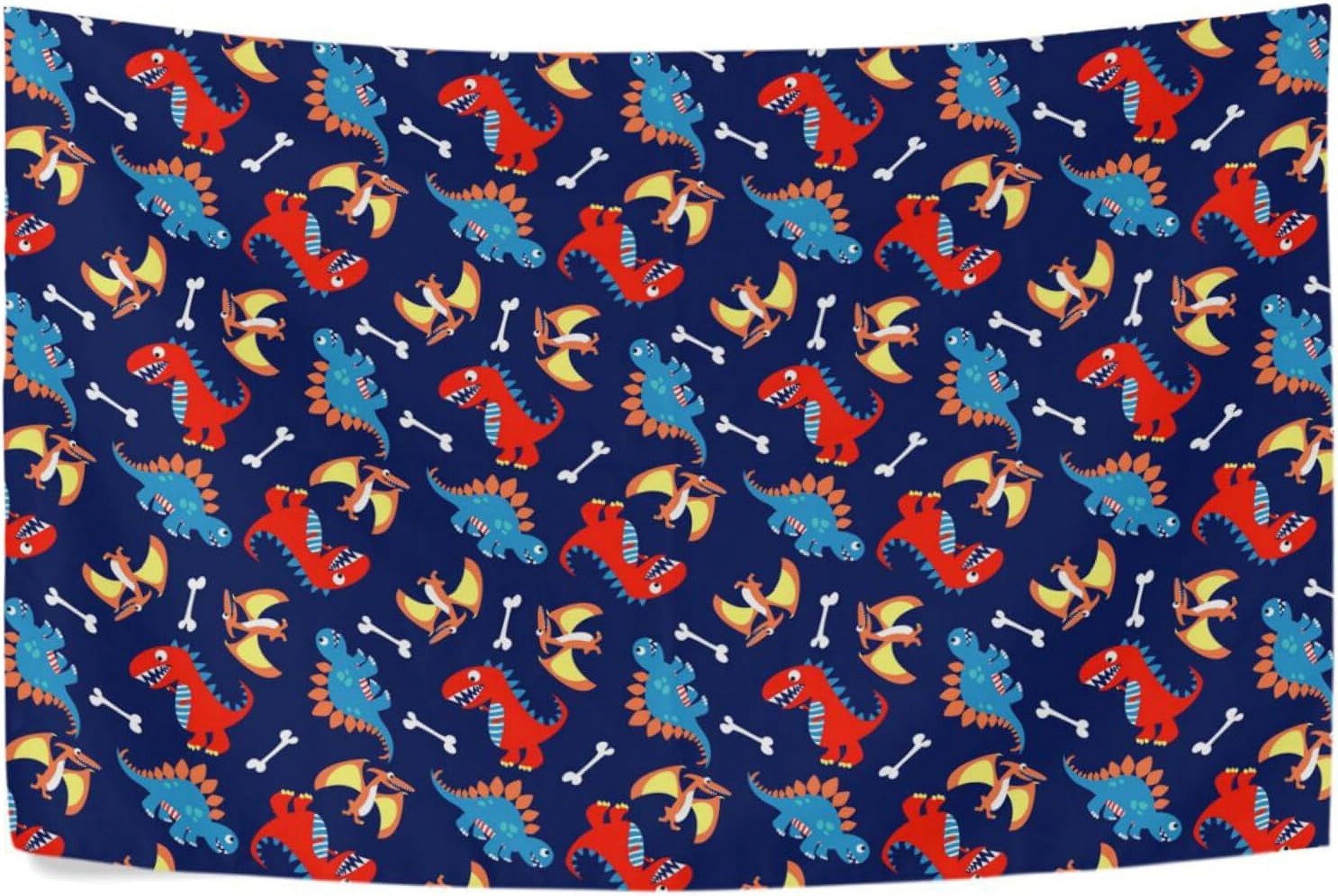 Coolnut Cute Dinosaur Tapestry Washable Polyester Art Wall Hanging ...