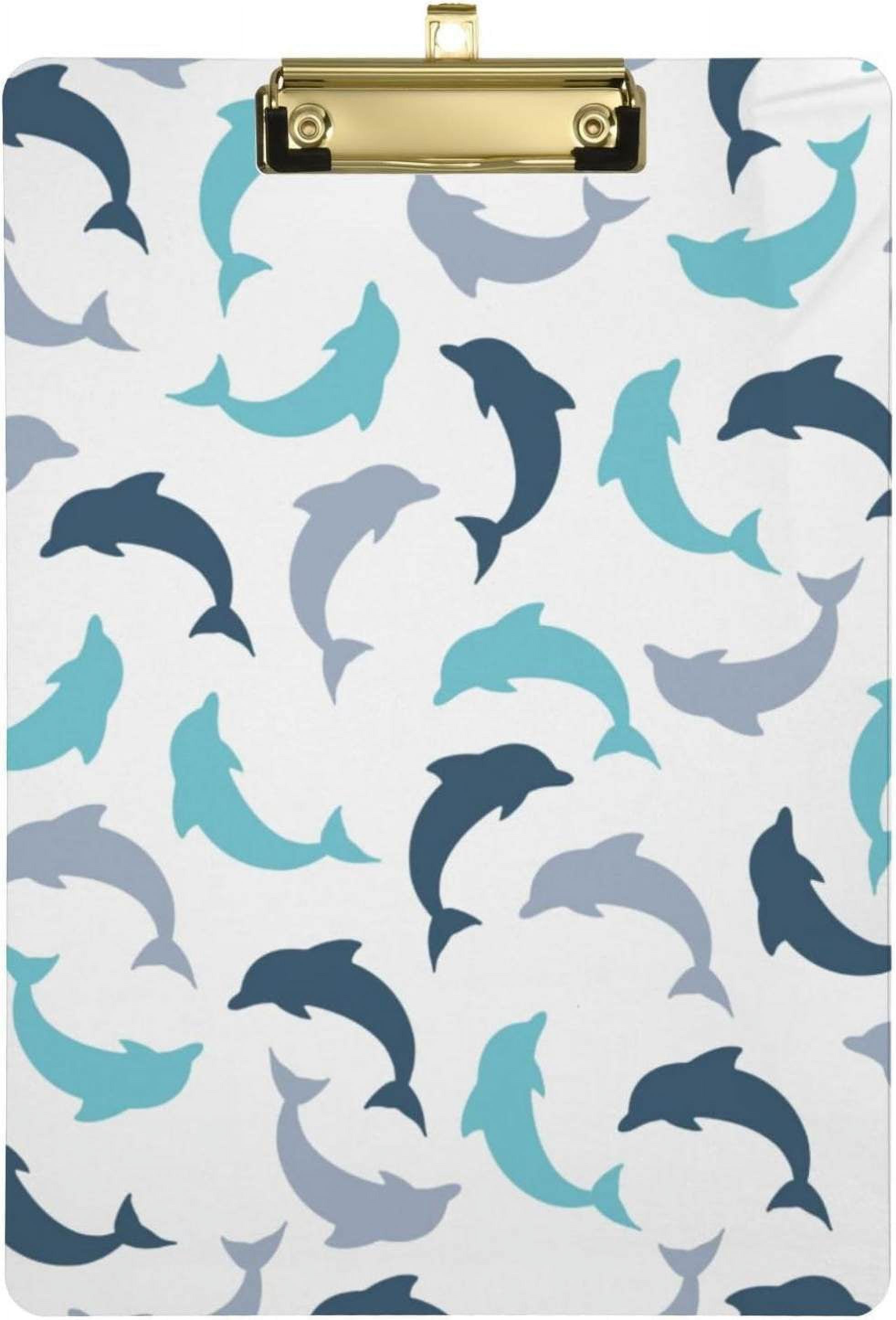 Coolnut Cute Dolphin Clipboard, Acrylic Standard A4 Letter Size Clip ...