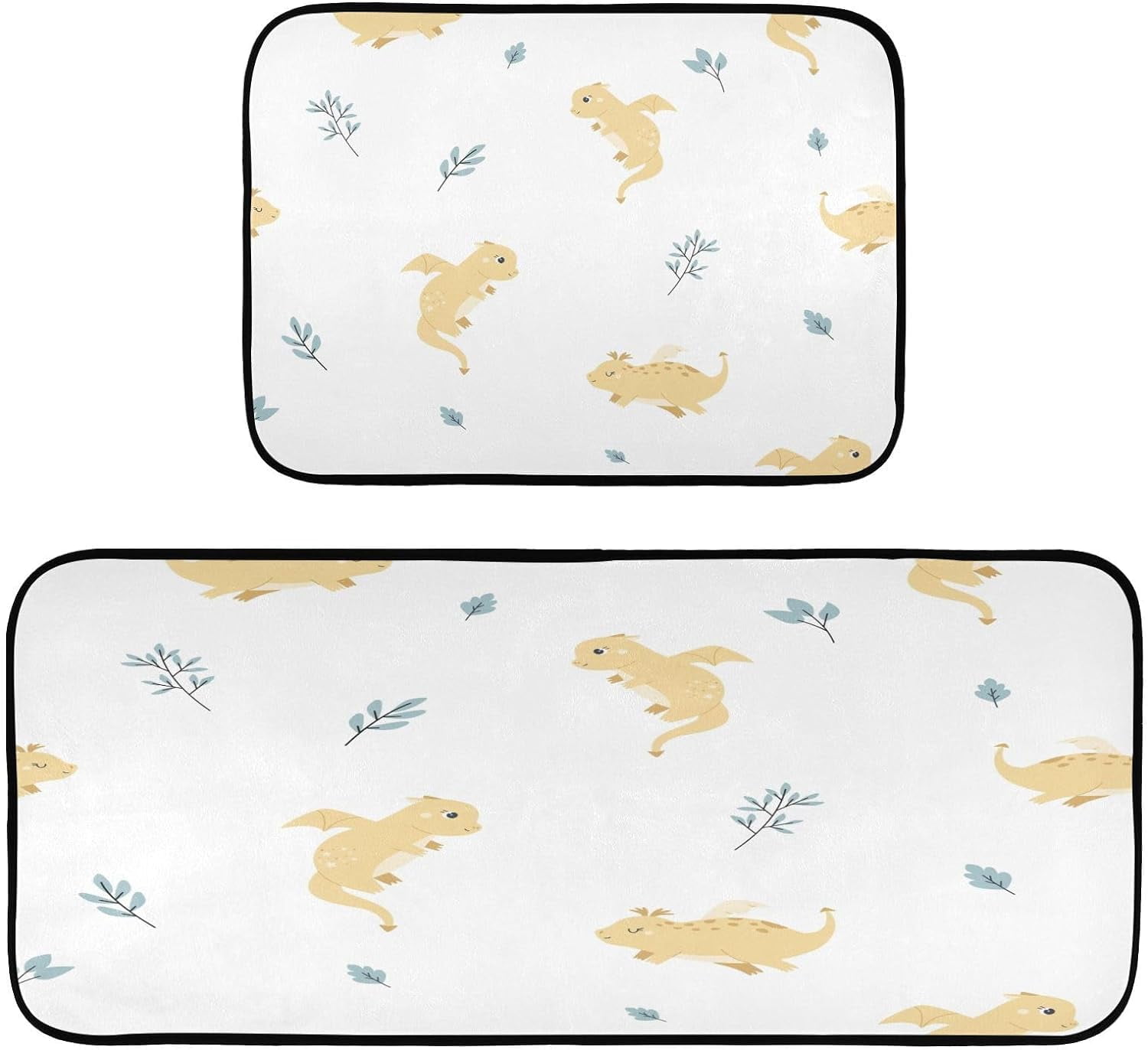 Coolnut Cute Dragon Kitchen Mat - Cushioned Anti Fatigue Kitchen Rug ...