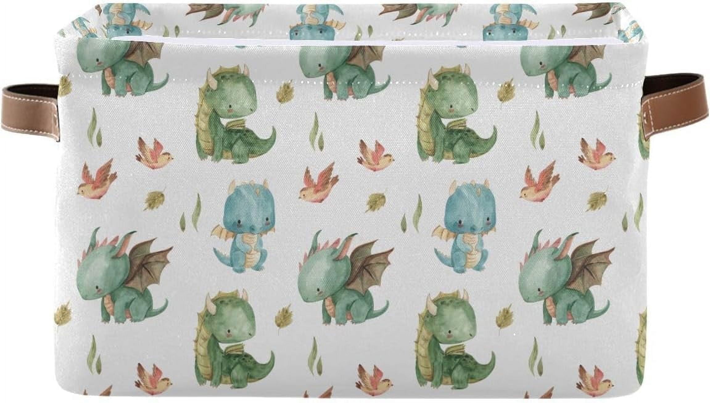 Coolnut Cute Dragon Storage Basket Collapsible Toy Storage Bins Canvas ...