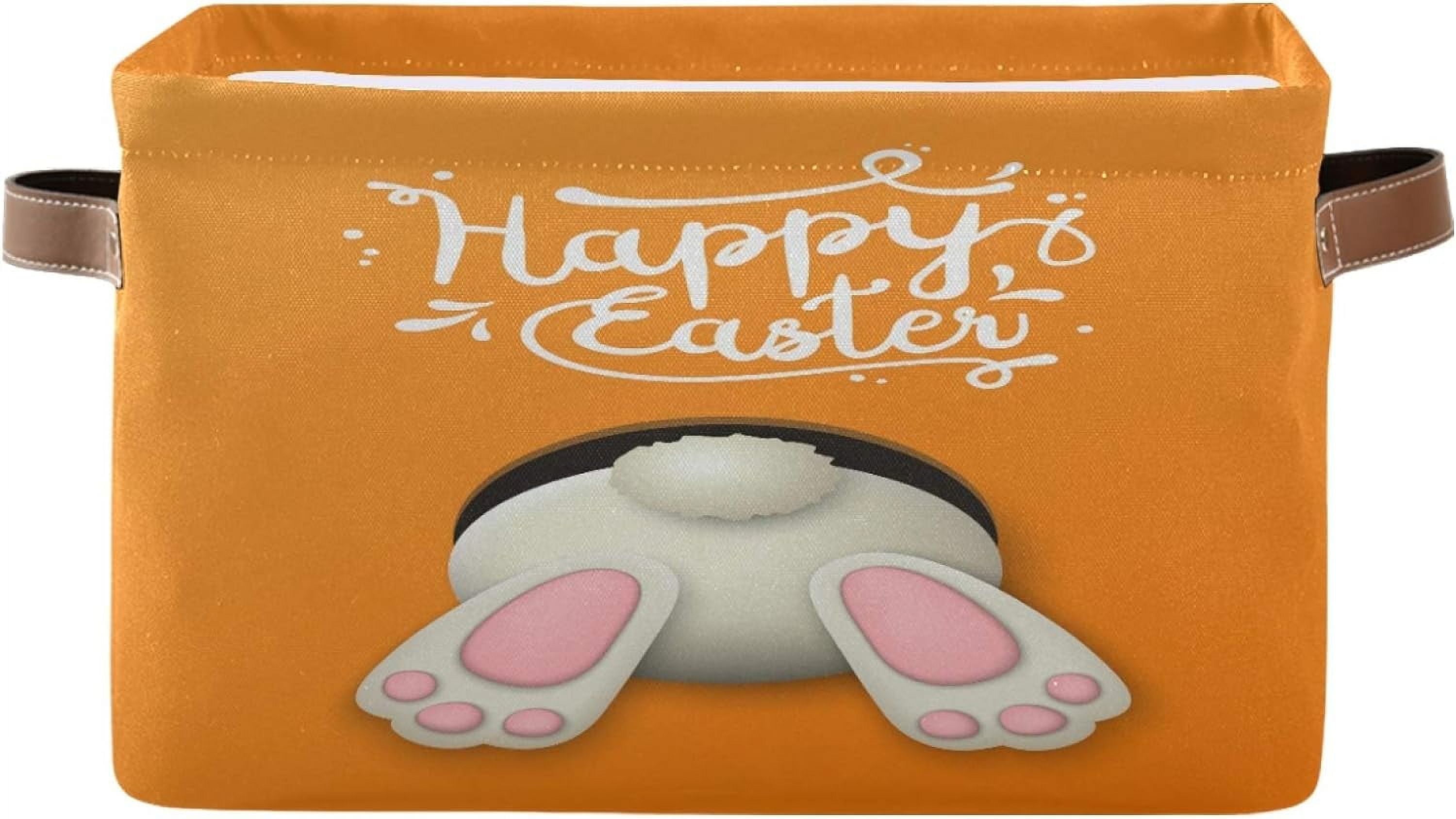 Coolnut Cute Easter Bunny Large Storage Basket, Foldable Storage Basket ...