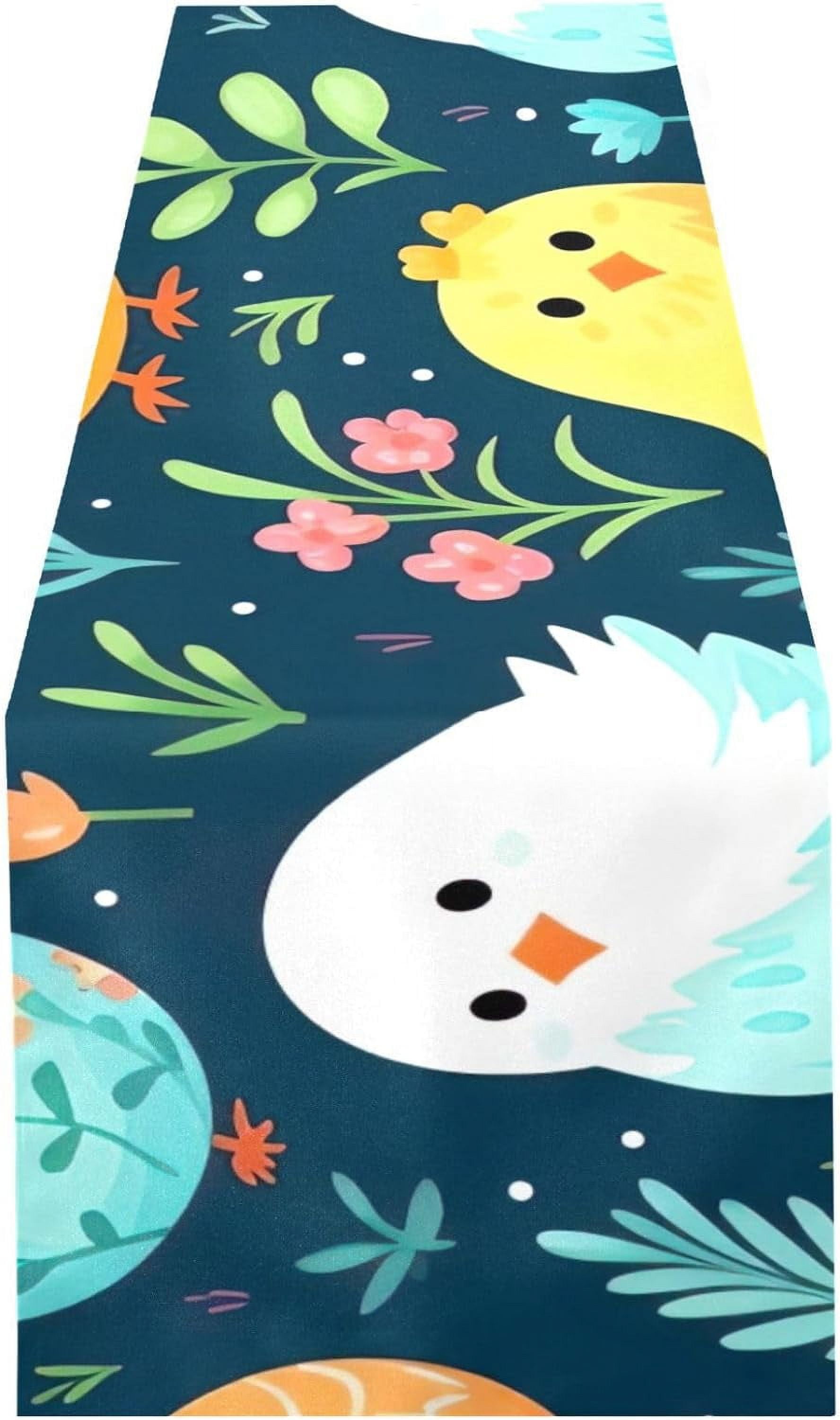 Coolnut Cute Easter Chicks Table Runner 18x72in,Coffee Table Runners ...