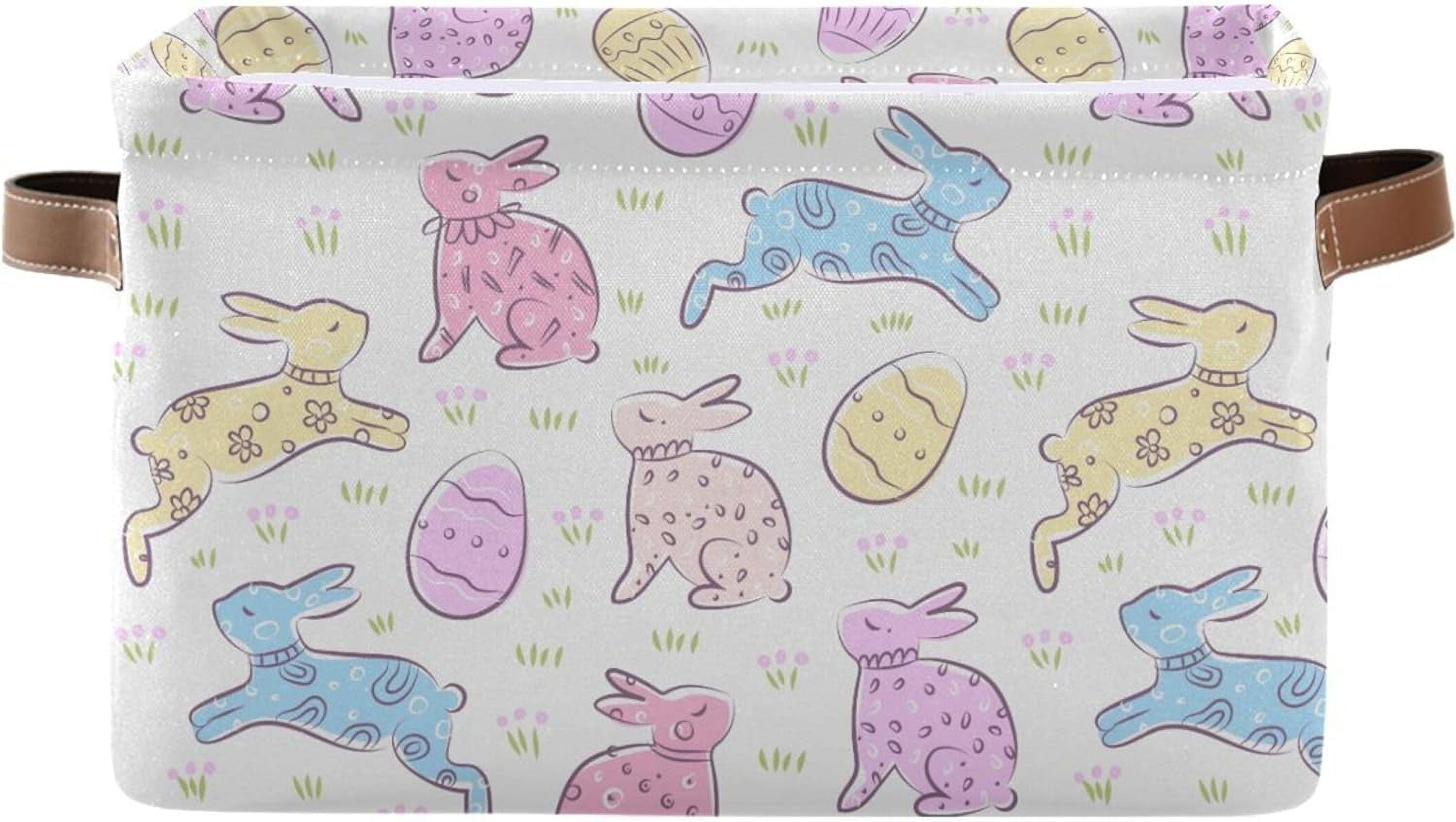 Coolnut Cute Easter Eggs Storage Cubes Organizer with Handles, Foldable ...