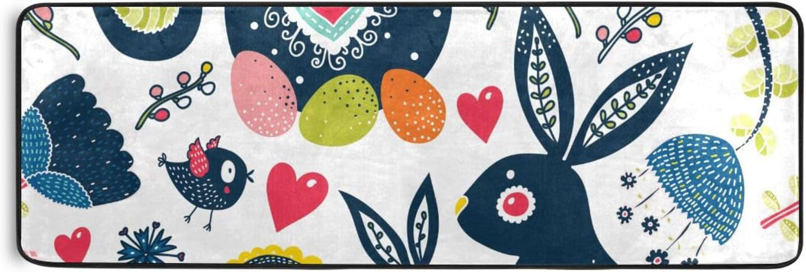 Coolnut Cute Easter Pattern Area Rug - 2' x 6' Washable Runner Rugs ...