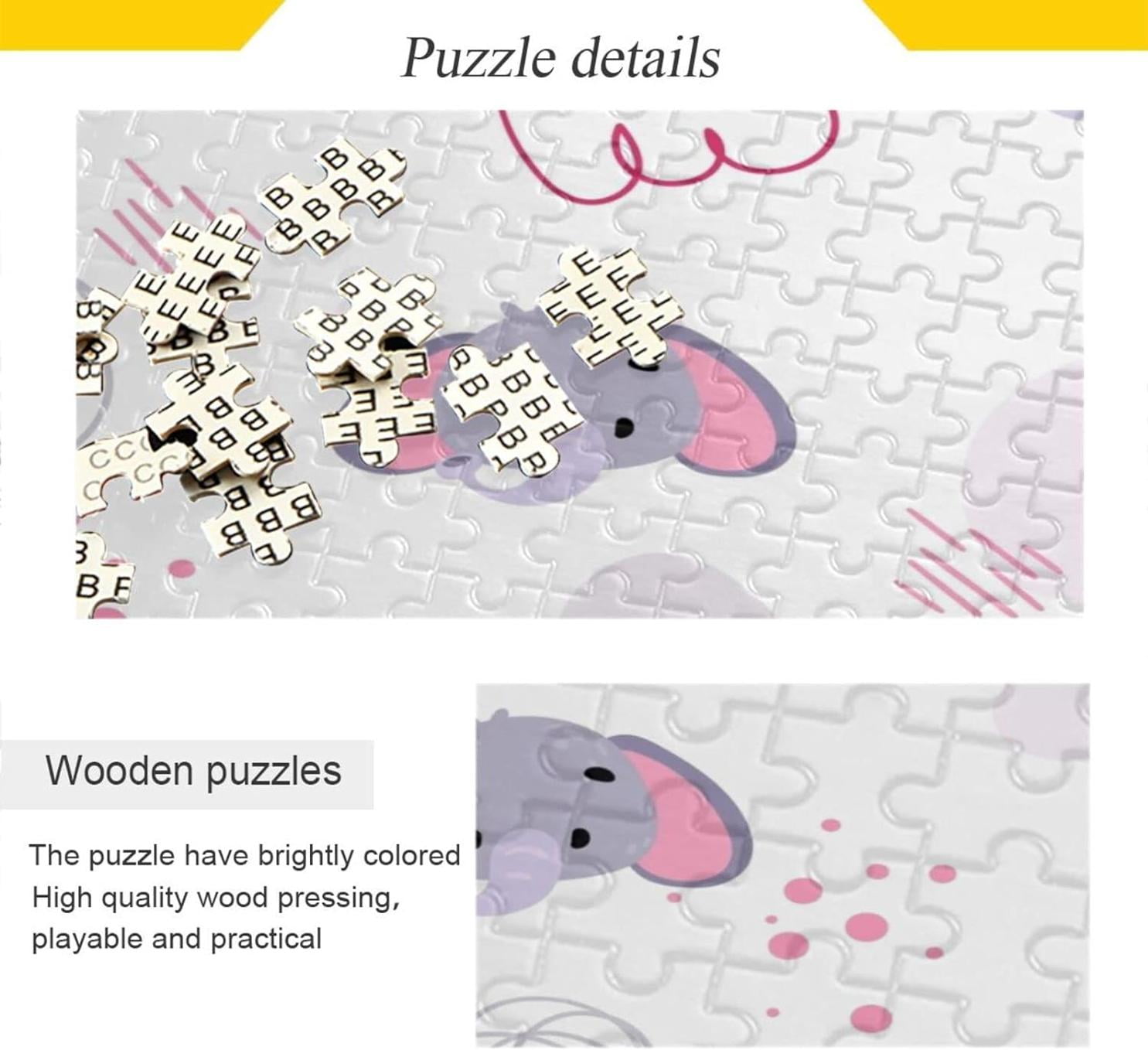 Coolnut Cute Face Elephant Puzzles for Adults and Kids 1000 Pieces ...