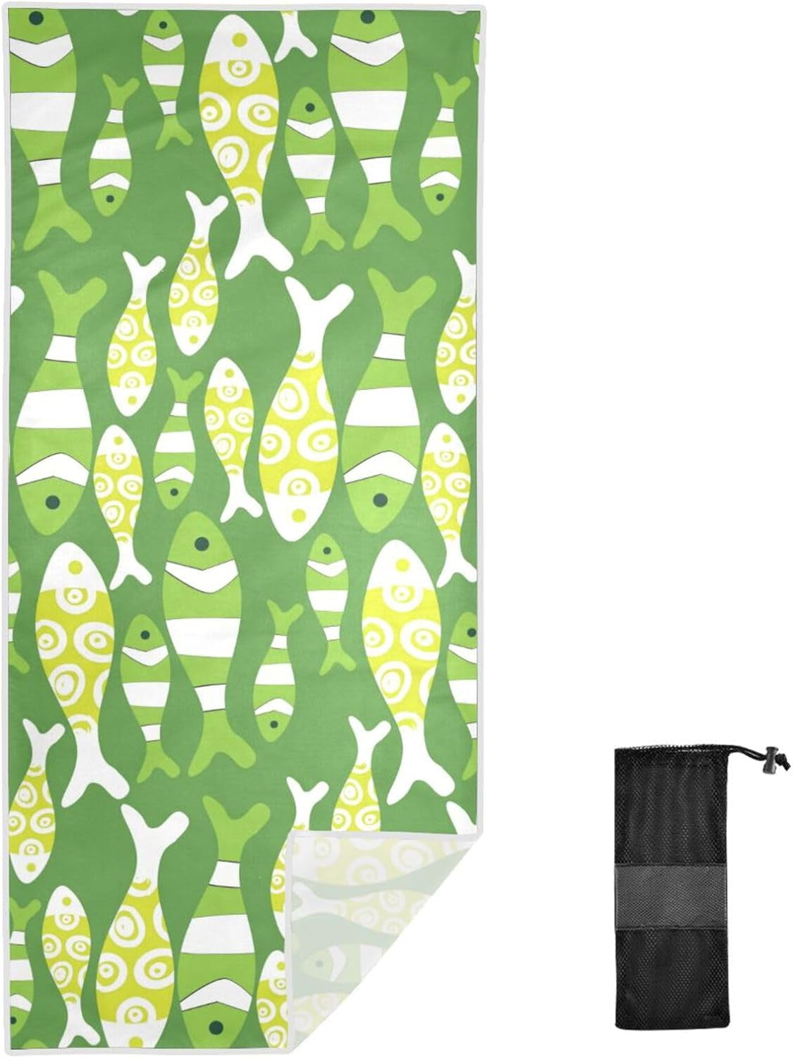 Coolnut Cute Fish Microfiber Beach Towels 71x31in,Dragonfly Pattern ...