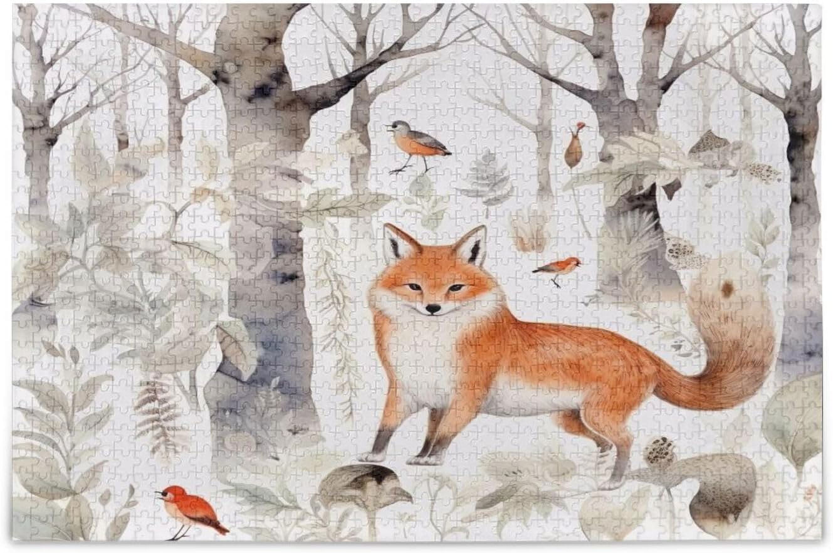 Coolnut Cute Forest Fox Jigsaw Puzzles for Adults 1000 Piece, Puzzles ...