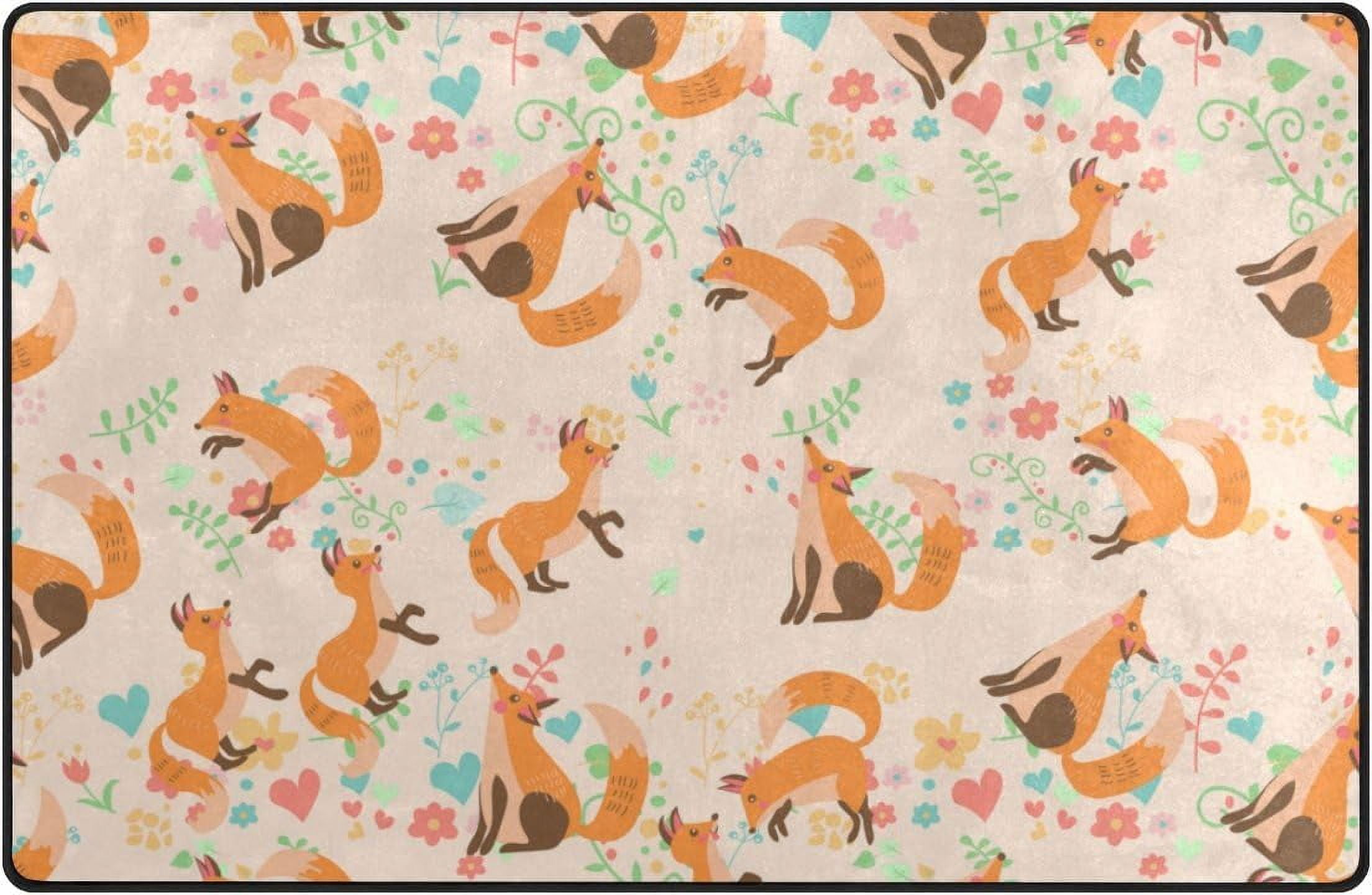 Coolnut Cute Fox Area Rug Pad - 31 x 20 inch - 100% Light Weight ...