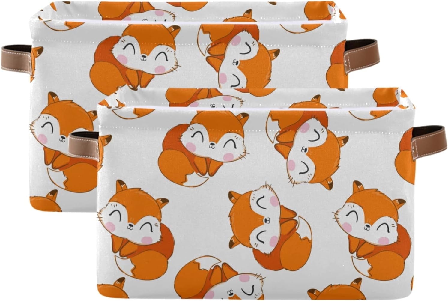 Coolnut Cute Fox Storage Bin for Toy Storage Basket Dirty Clothes ...