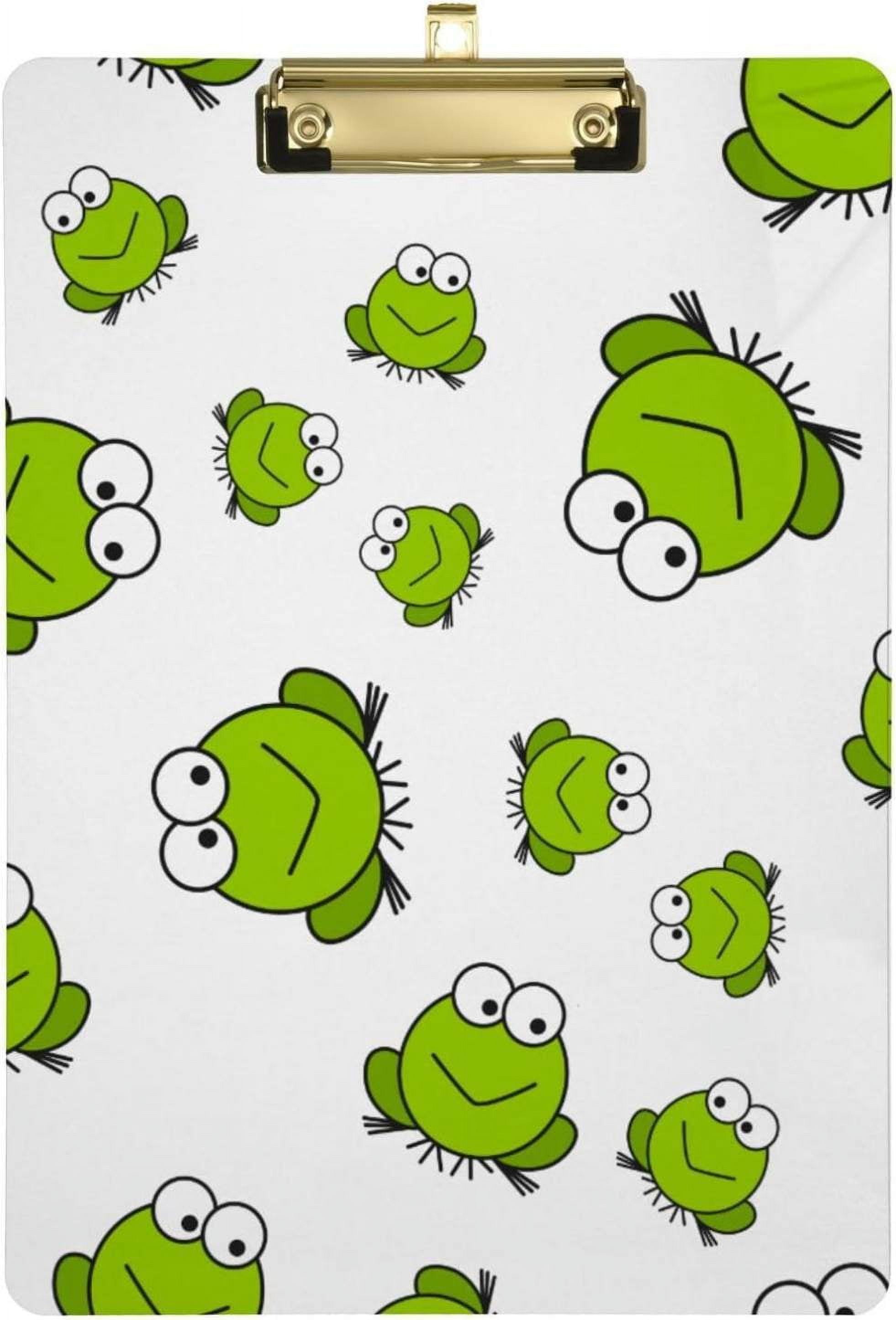 Coolnut Cute Frog Clipboard, Acrylic Standard A4 Letter Size Clip Board ...