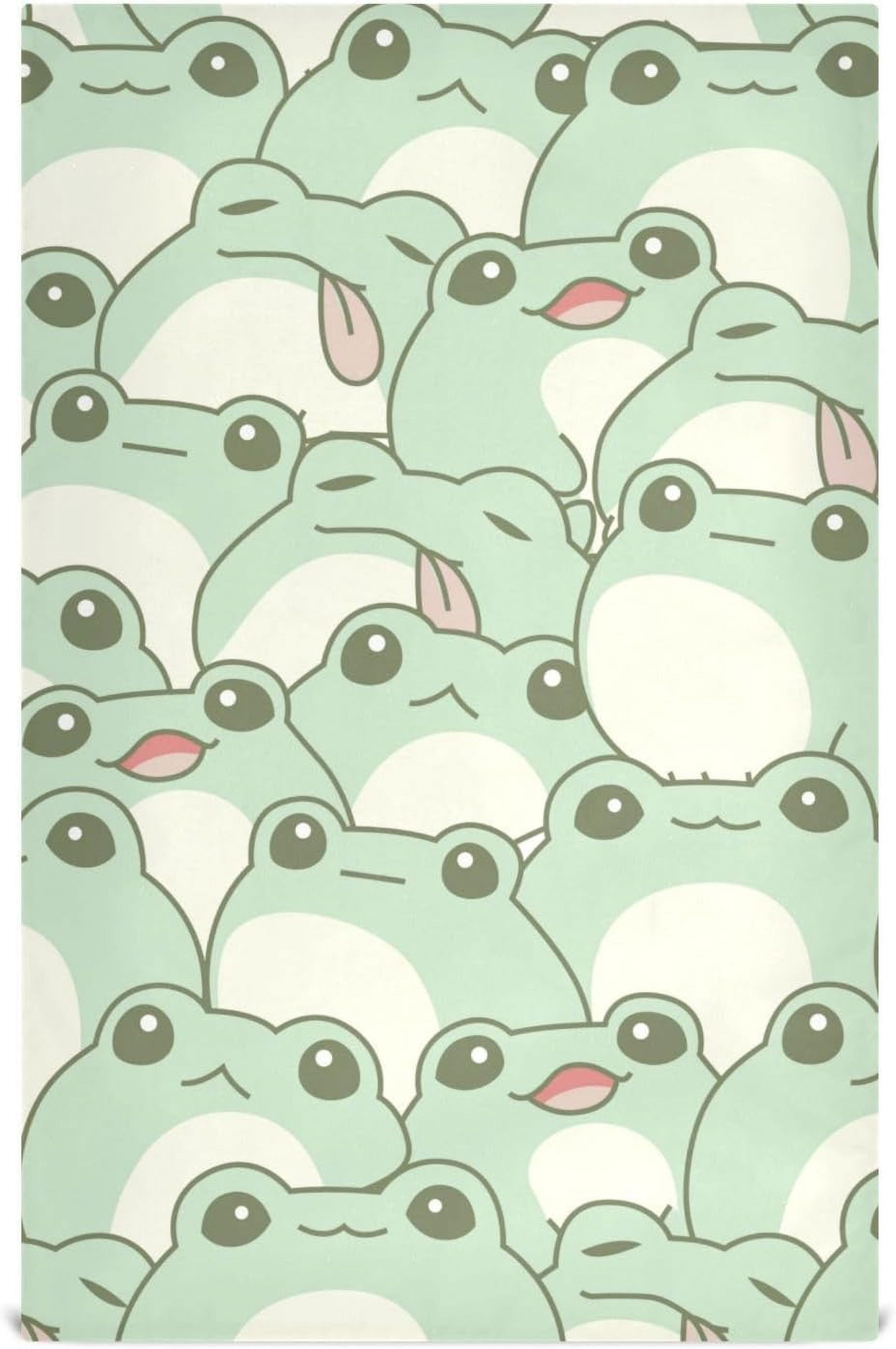 Coolnut Cute Frog Kitchen Dish Towel Set of 4, Soft Absorbent Drying ...