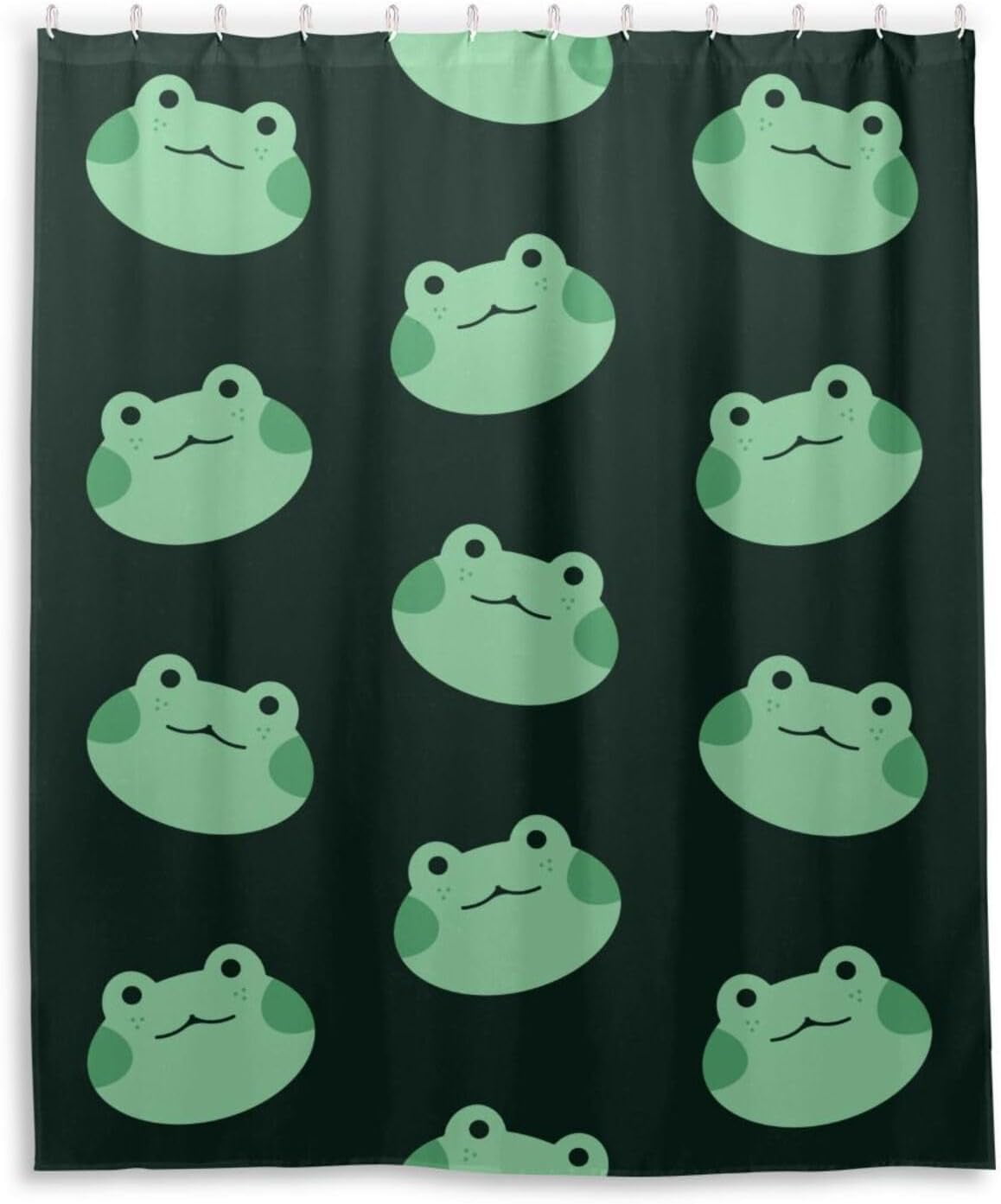 Coolnut Cute Frogs Shower Curtain Bathroom Decor Watercolor Shower ...