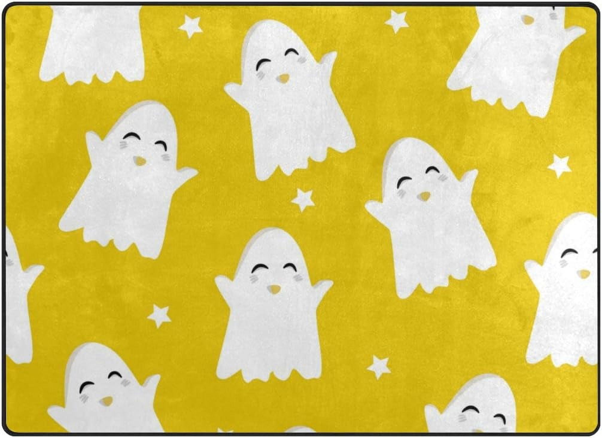 Coolnut Cute Ghost Stars 80 x 58 inches Lightweight Soft Area Rug Mat ...