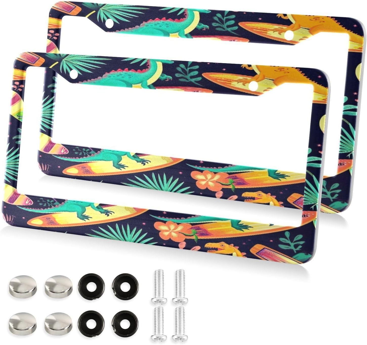 Coolnut Cute Gnome License Plate Frames 2 Packs,License Plate Covers ...