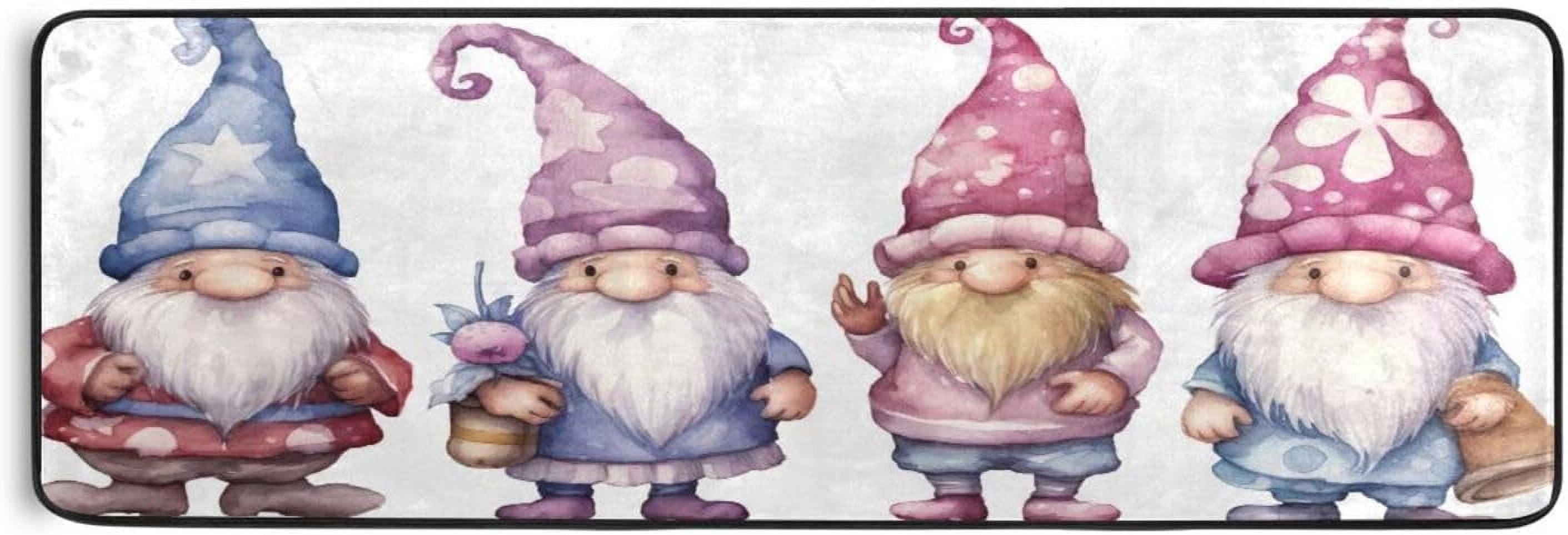 Coolnut Cute Gnomes Area Rug - 2' x 6' Washable Runner Rugs with Rubber ...