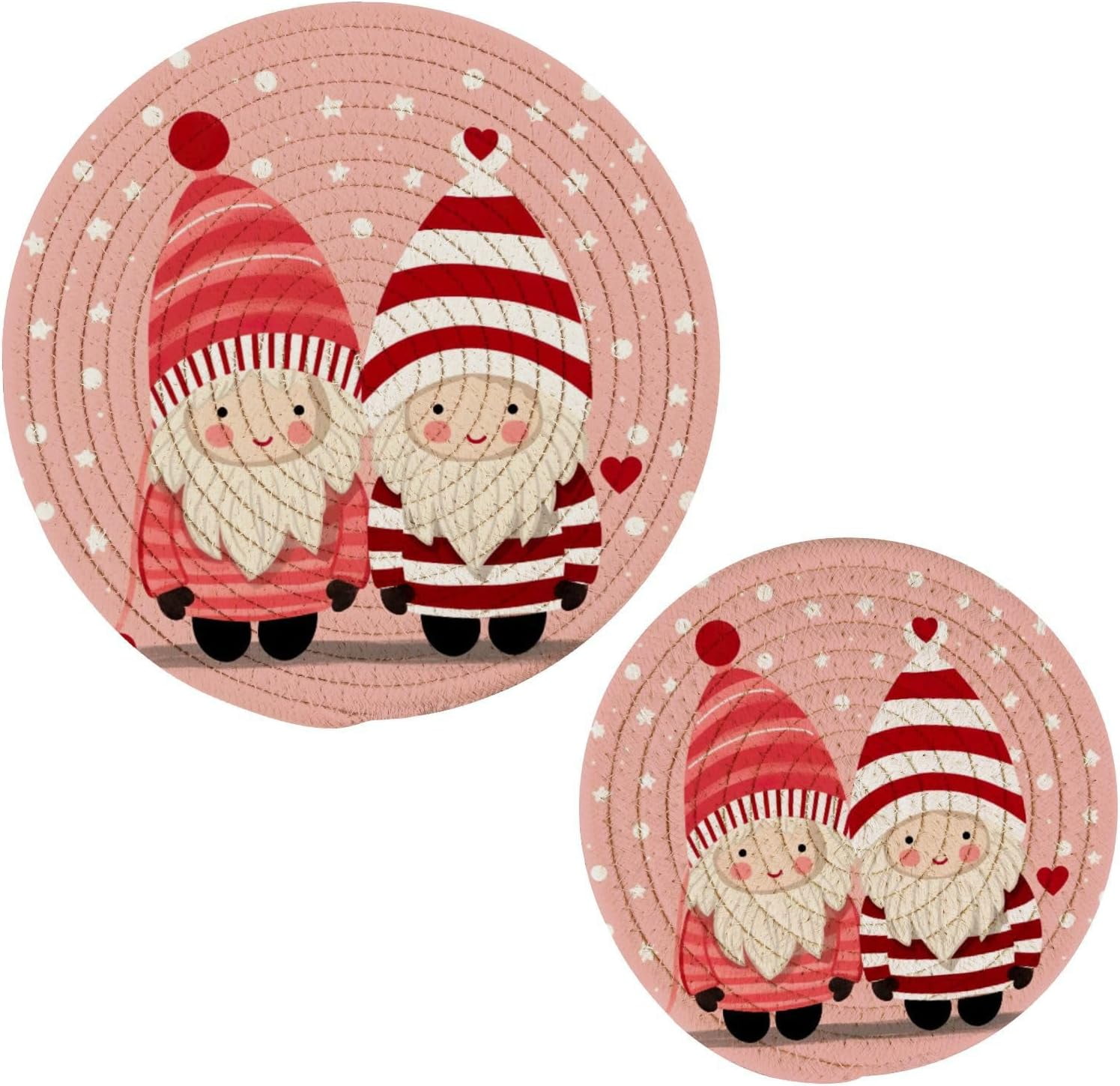 Coolnut Cute Love Gnome Trivets Pot Holders Set of 2 Potholders for ...