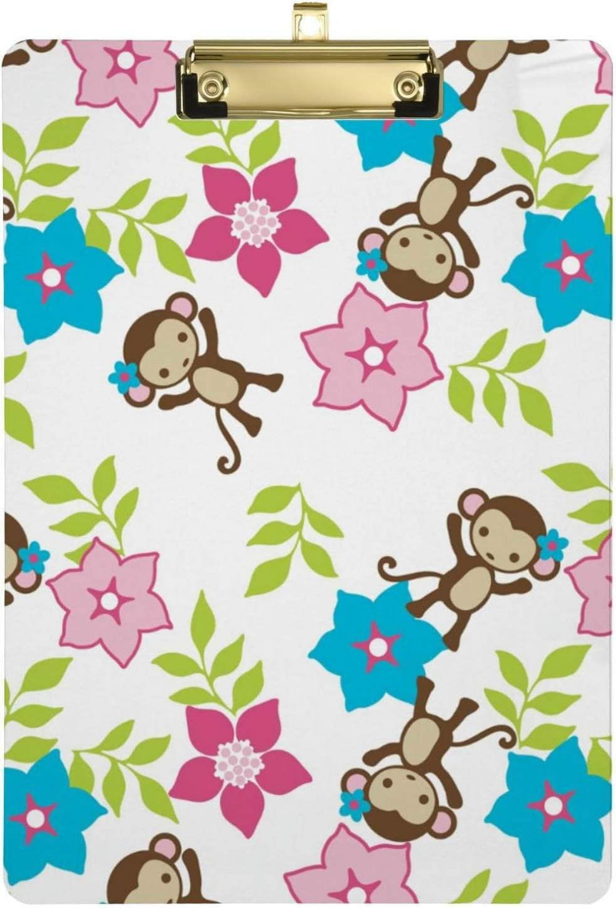 Coolnut Cute Monkey Clipboard, Acrylic Standard A4 Letter Size Clip ...