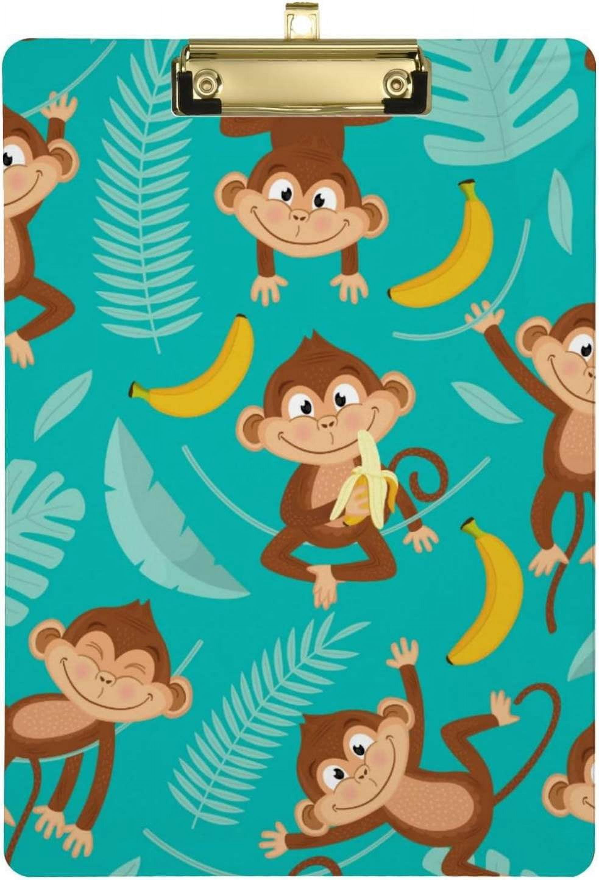 Coolnut Cute Monkey Clipboard, Acrylic Standard A4 Letter Size Clip ...