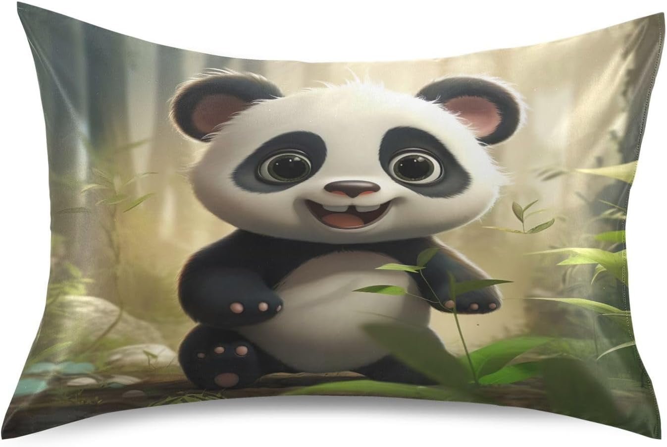 Coolnut Cute Panda Baby Pillowcase for Hair and Skin Silk Pillowcase ...