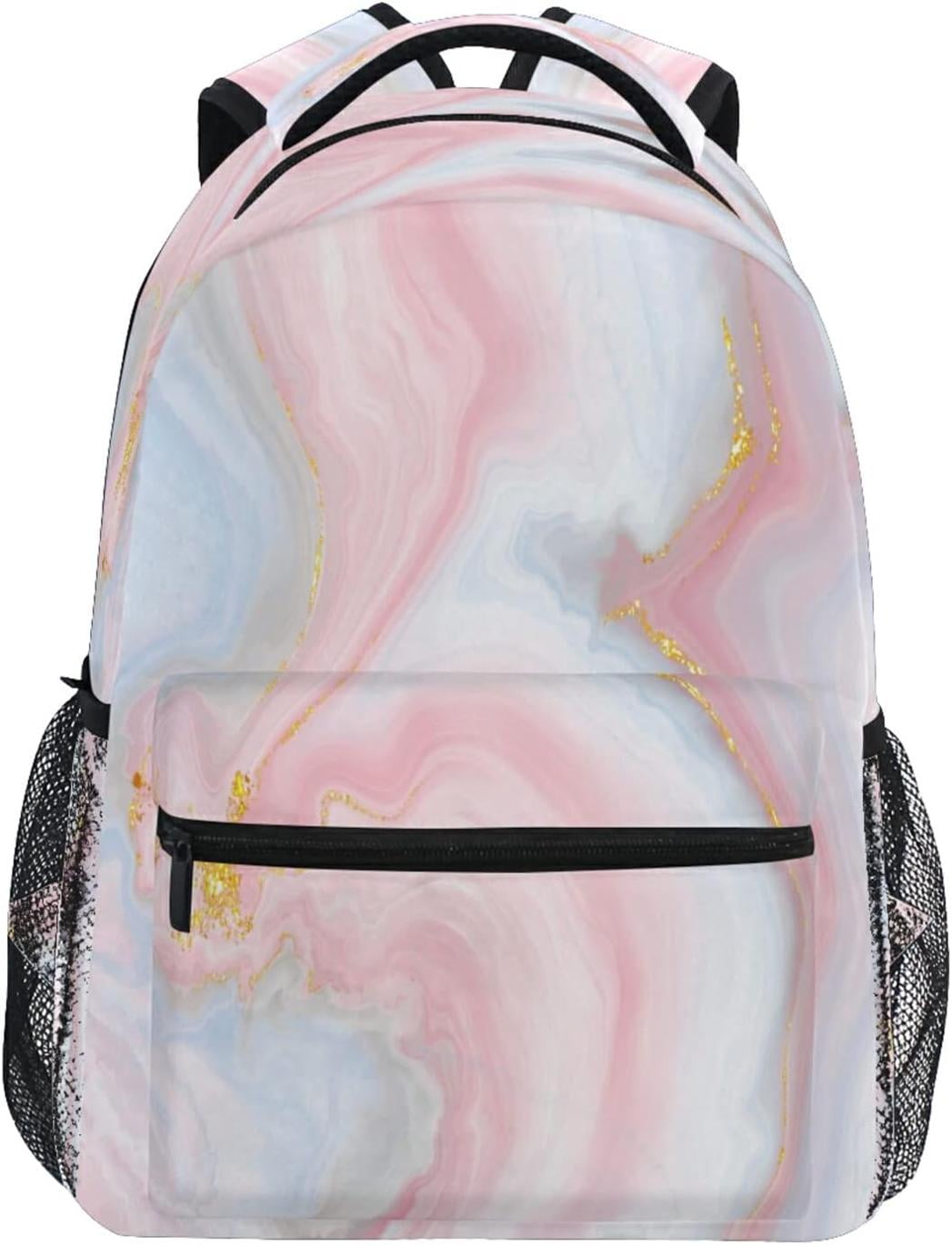 Coolnut Cute Pastel Unicorn Rainbow Glitter Marble Kids Backpack for ...