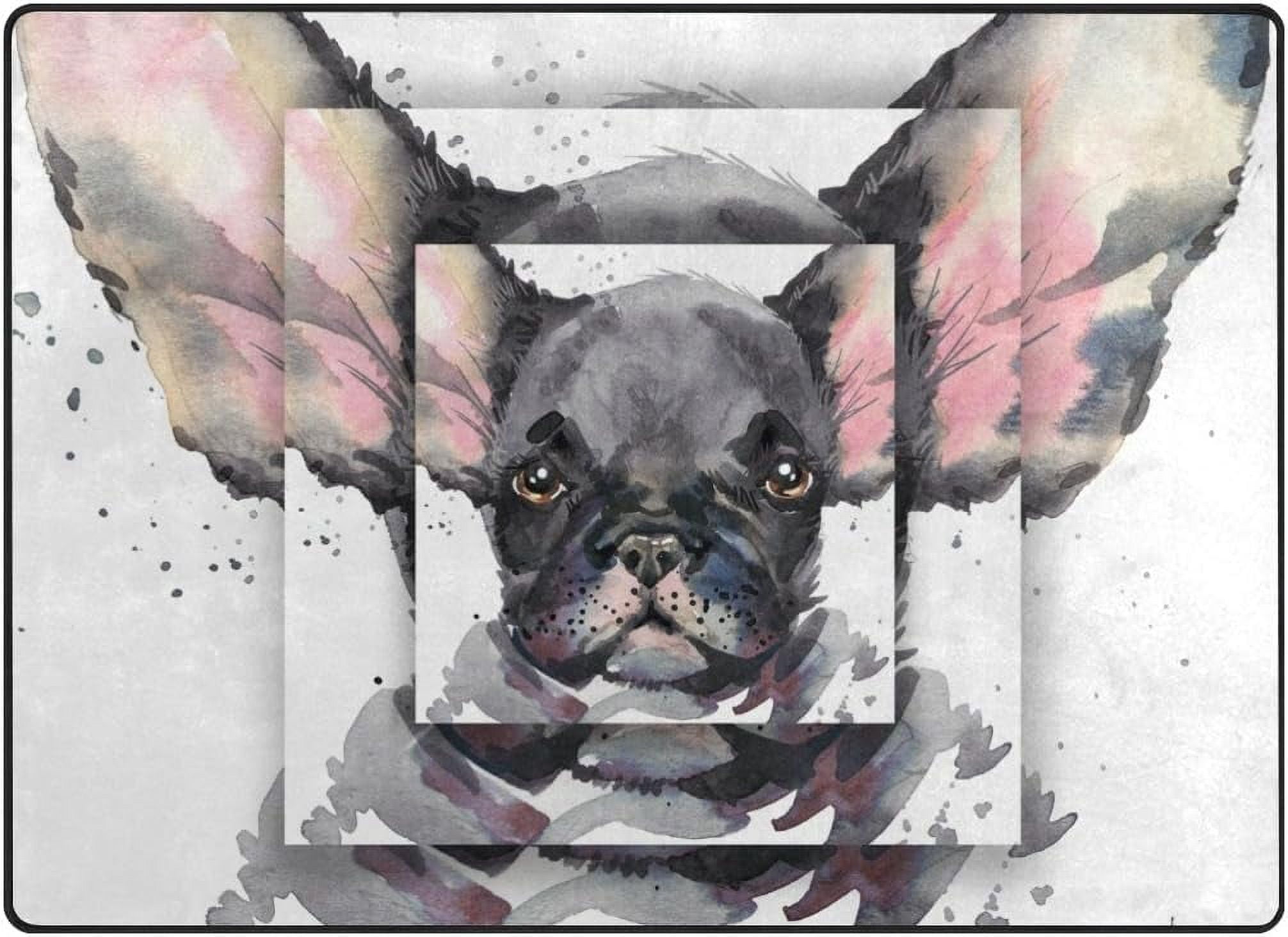 Coolnut Cute Puppy Dog Area Rug Pad - 80 x 58 inch - 100% Light Weight ...