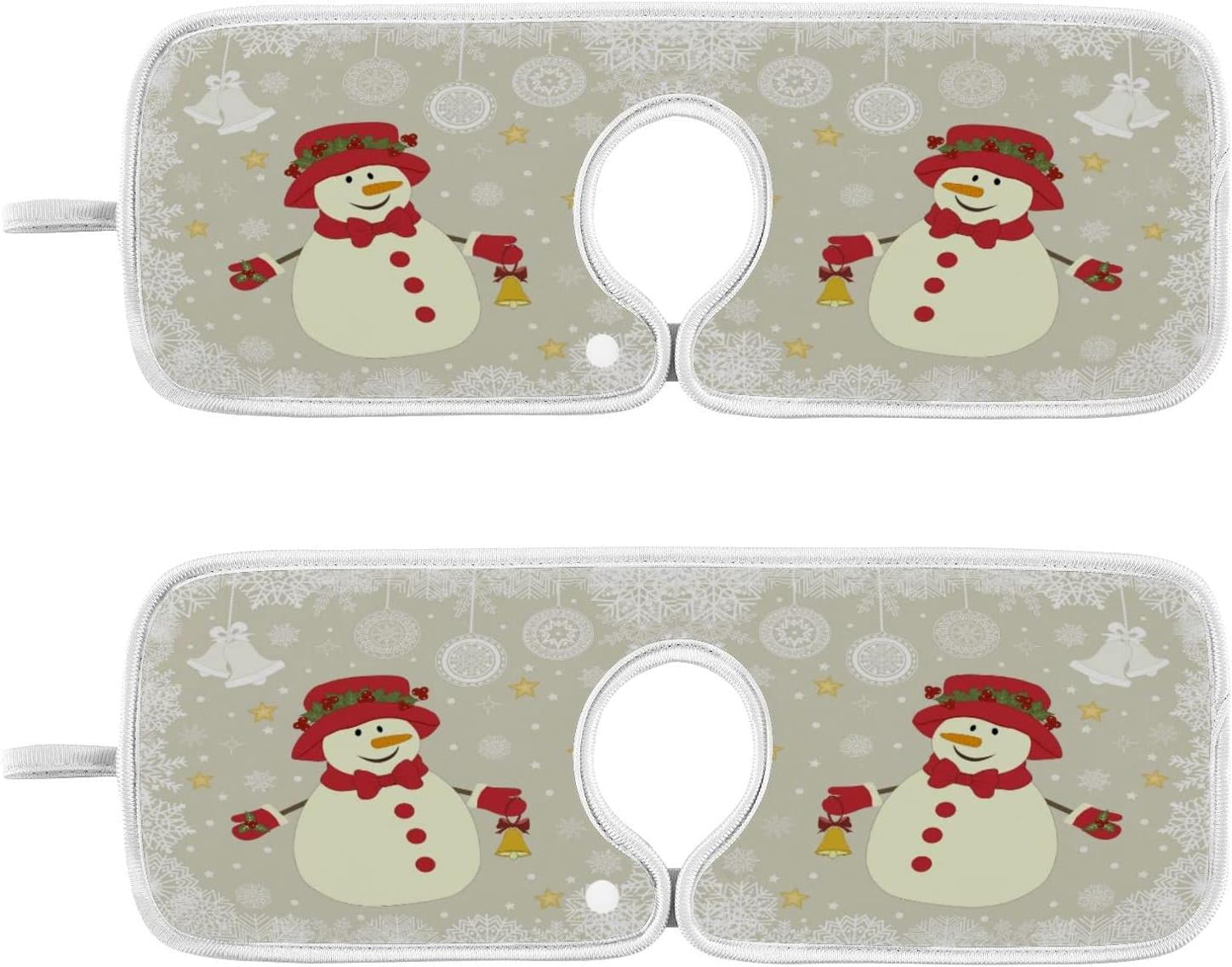 Coolnut Cute Snowman Christmas Sink Splash Guard for Faucet 2 Packs ...