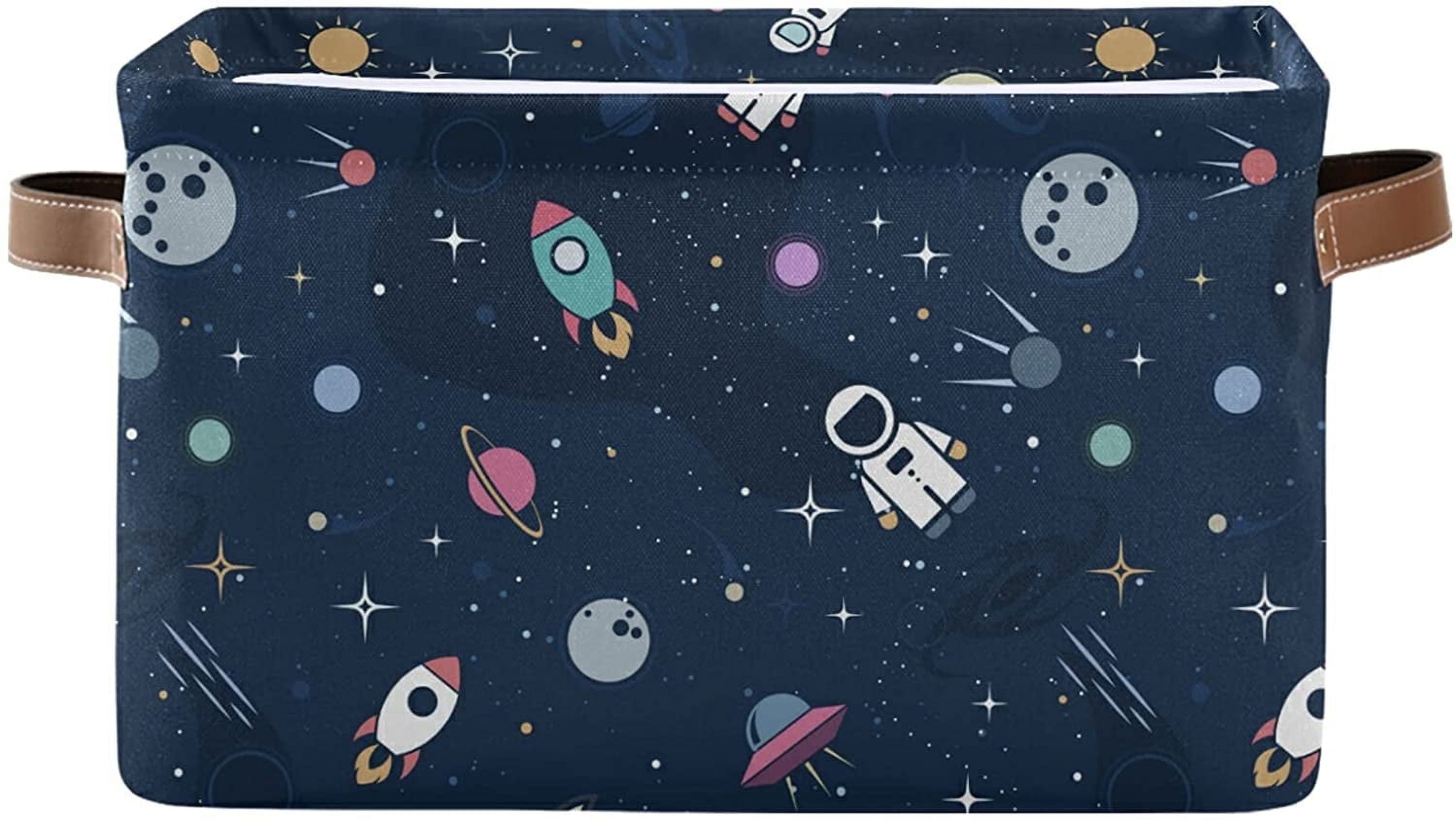 Coolnut Cute Spaceship Rocket Storage Bin for Toy Storage Basket Dirty ...