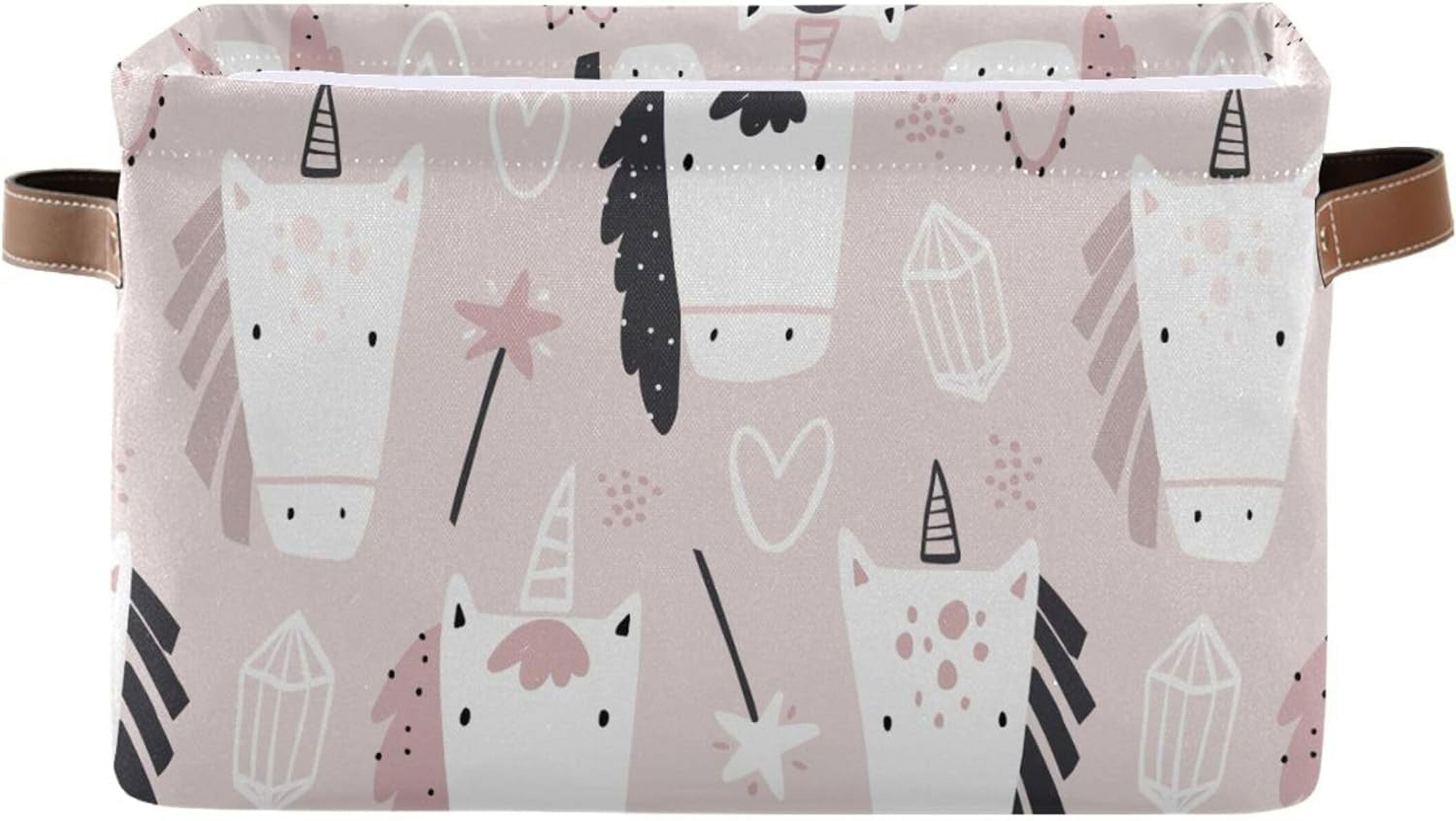 Coolnut Cute Unicorns Storage Cubes Organizer with Handles, Foldable ...