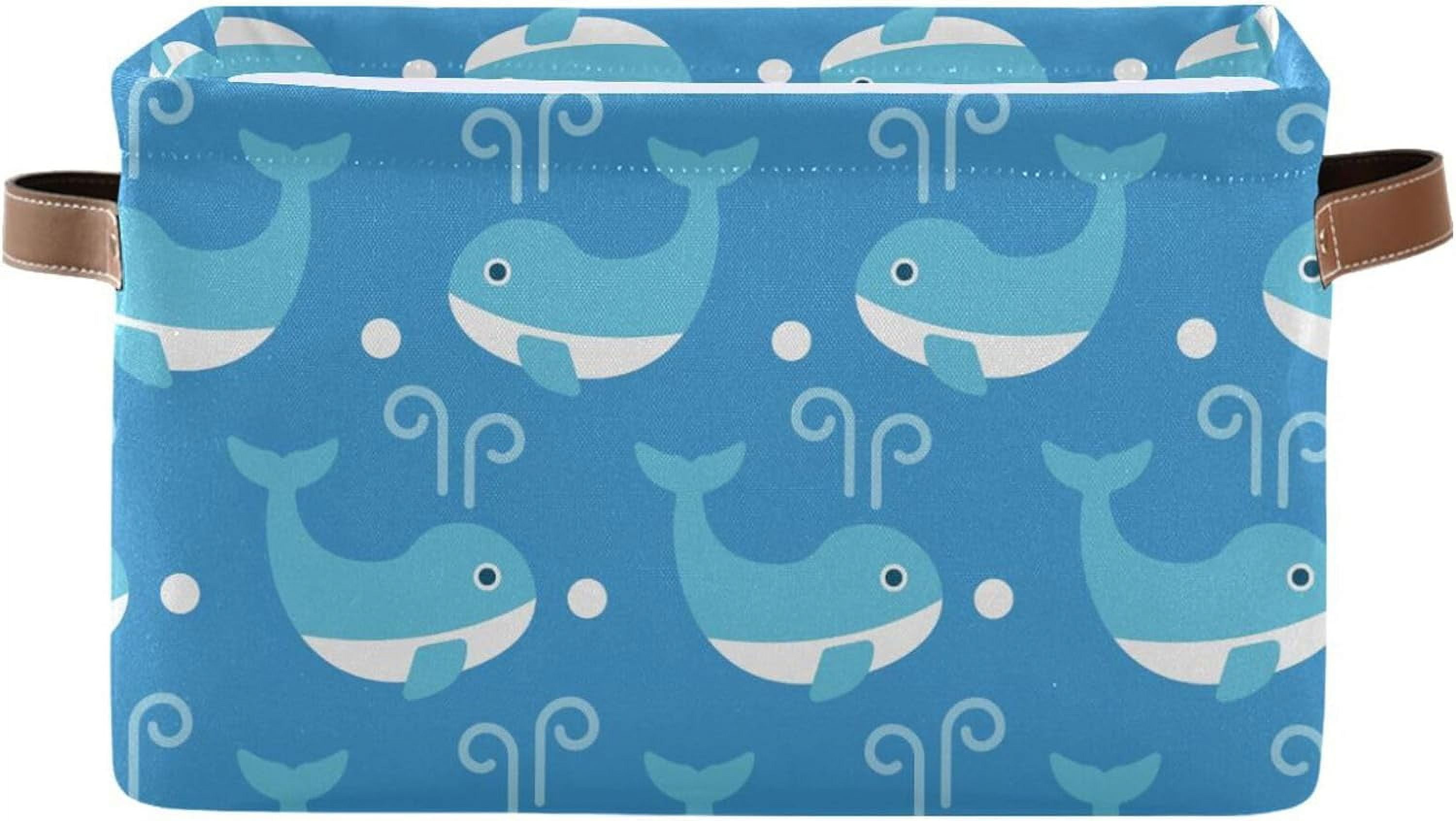Coolnut Cute Whale Storage Basket, Durable Canvas Organizer With ...