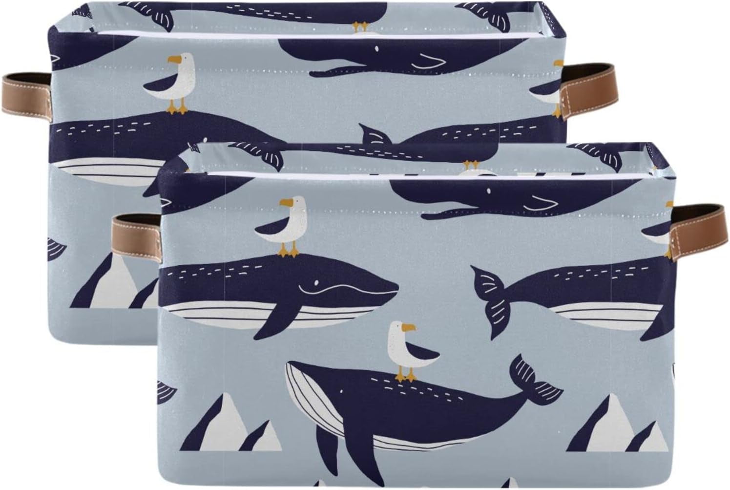 Coolnut Cute Wild Whale Foldable Storage Basket for Shelves ...