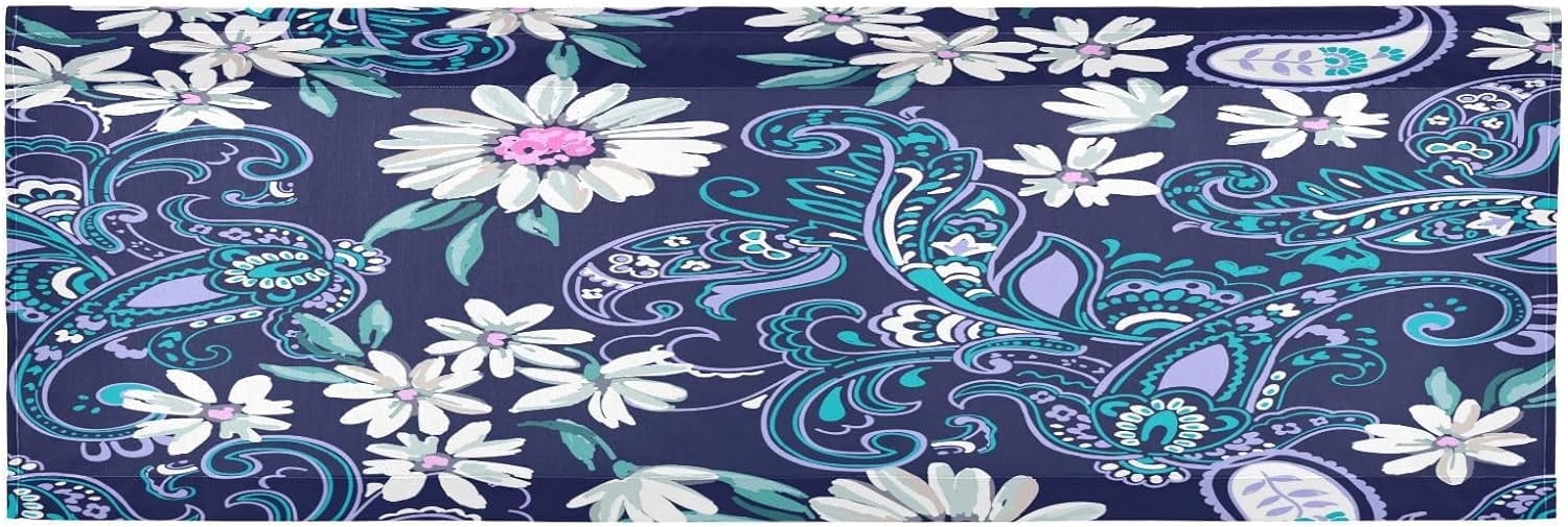 Coolnut Daisy Dot Paisley Trolley Bag Curtain Drape, 54" x 18" Curtain ...