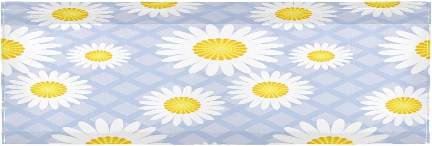 Coolnut Daisy Flower Trolley Bag Curtain Drape, 54" x 18" Curtain ...