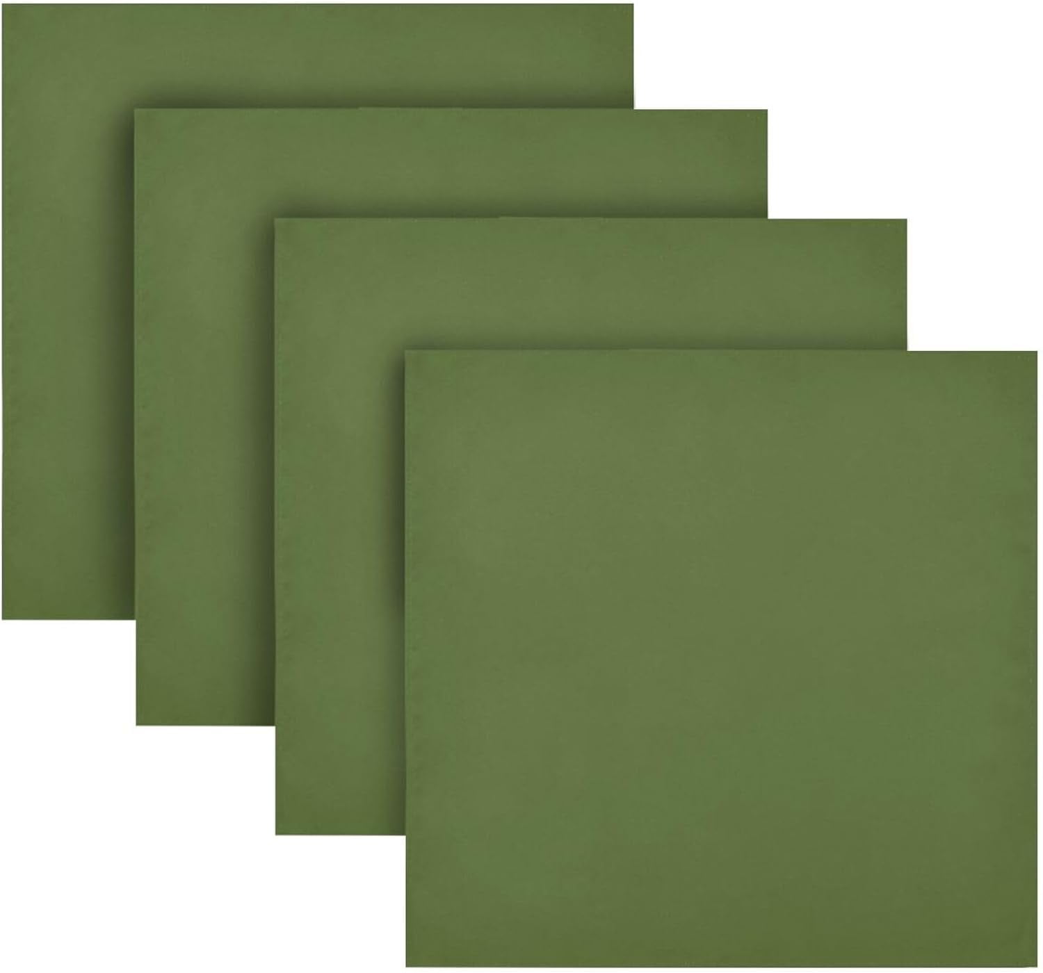 Coolnut Dark Green Solid Color Cloth Napkins Set of 6, Reusable ...