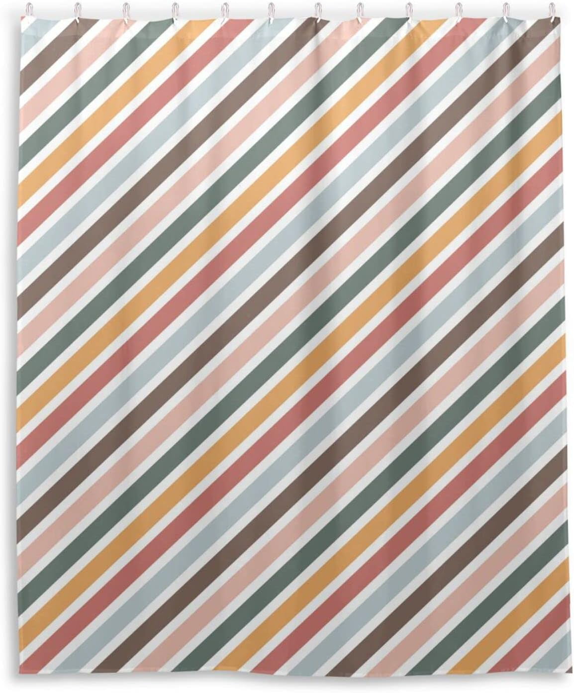 Coolnut Diagonal Stripe Pattern Shower Curtain Bathroom Decor ...