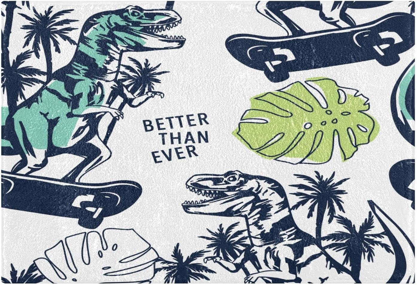 Coolnut Dinosaur Bathroom Rug - 16" x24" Ultra Soft Non Slip Bath Mat ...