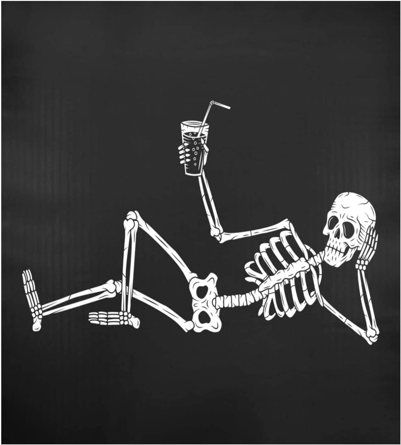 Coolnut Dishwasher Magnet Cover 23"Wx26"H ,Resting Skeleton Cocktail ...