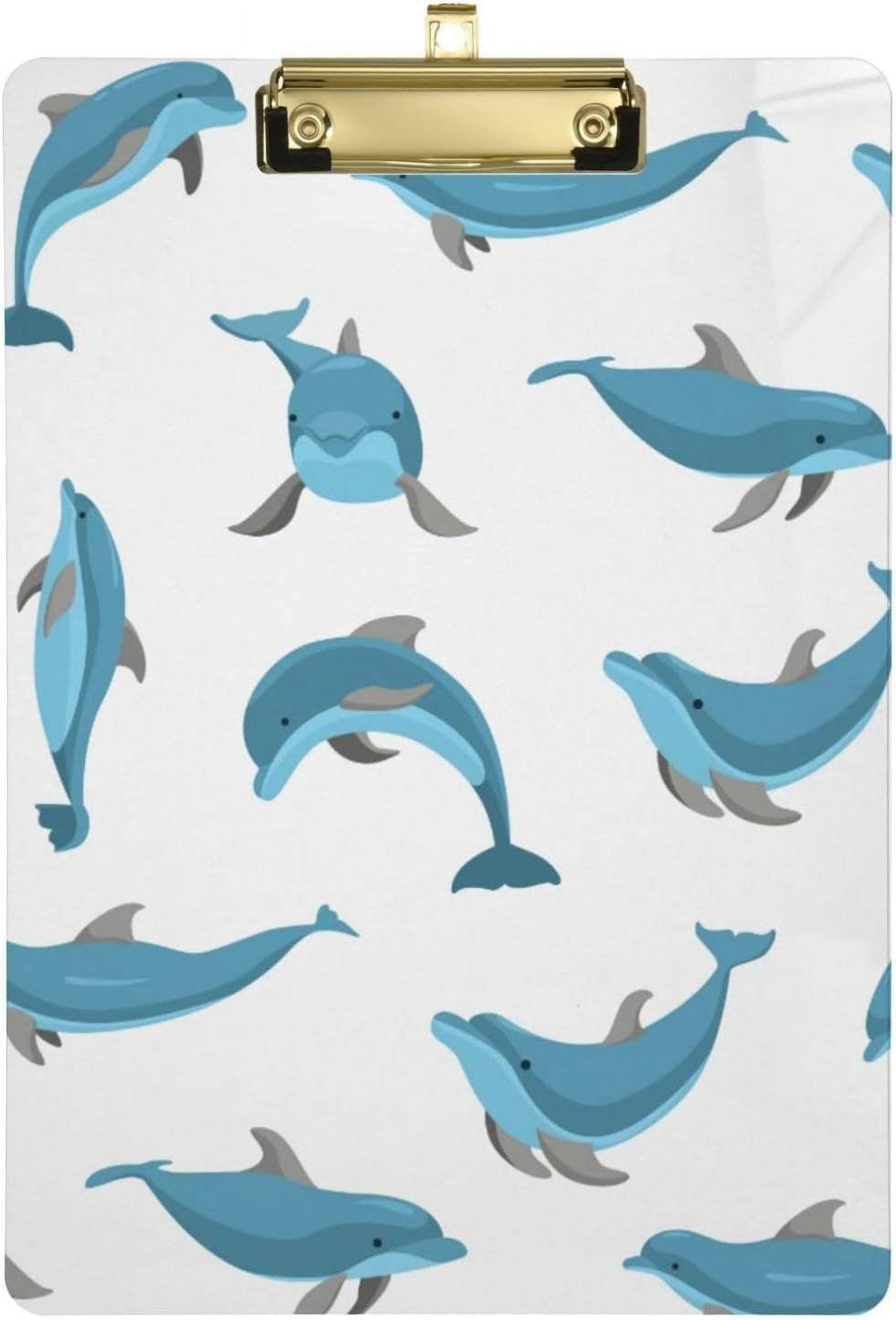 Coolnut Dolphin Clipboard, Acrylic Standard A4 Letter Size Clip Board ...