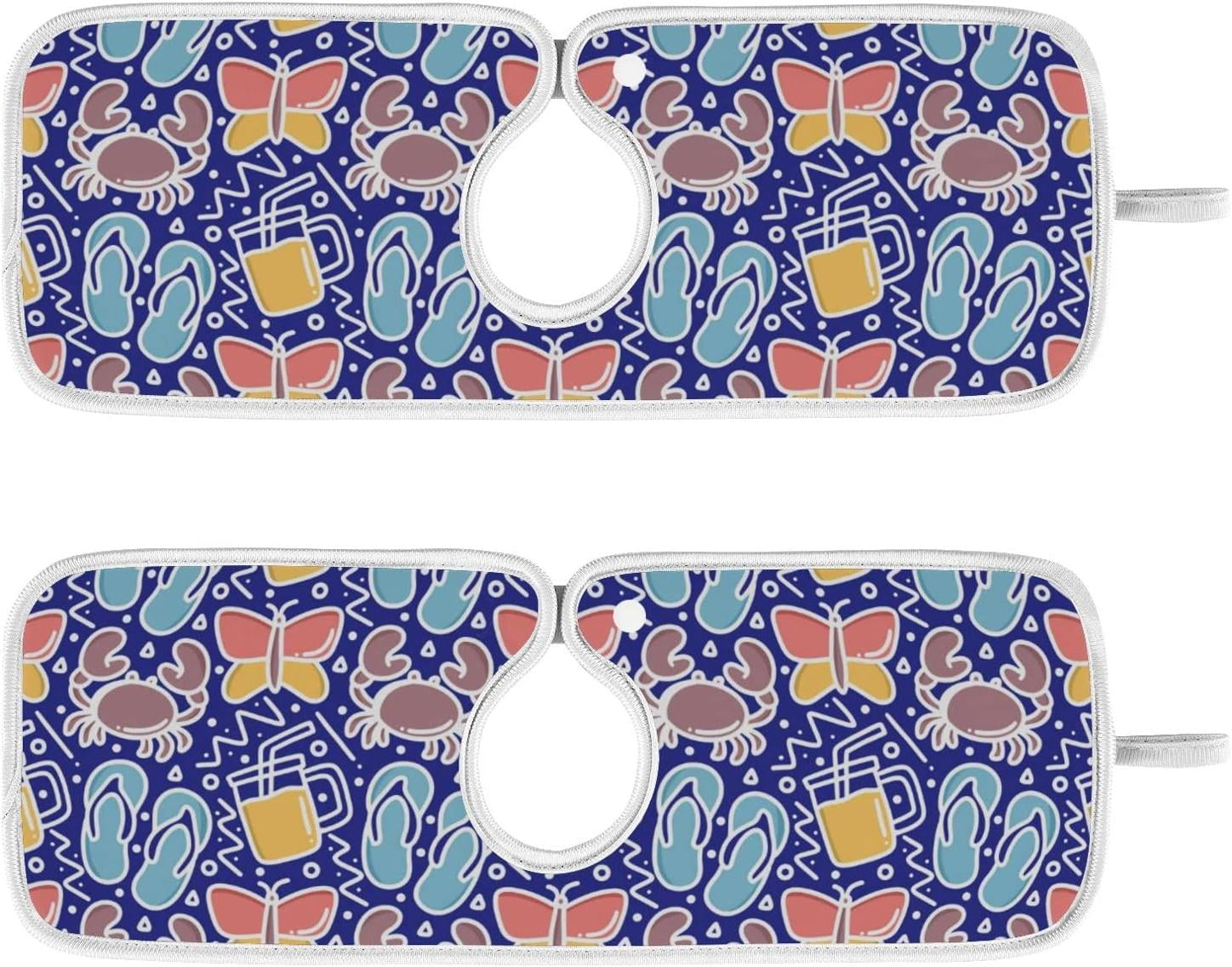 Coolnut Doodle Beach Elements Sink Splash Guard for Faucet 2 Packs ...