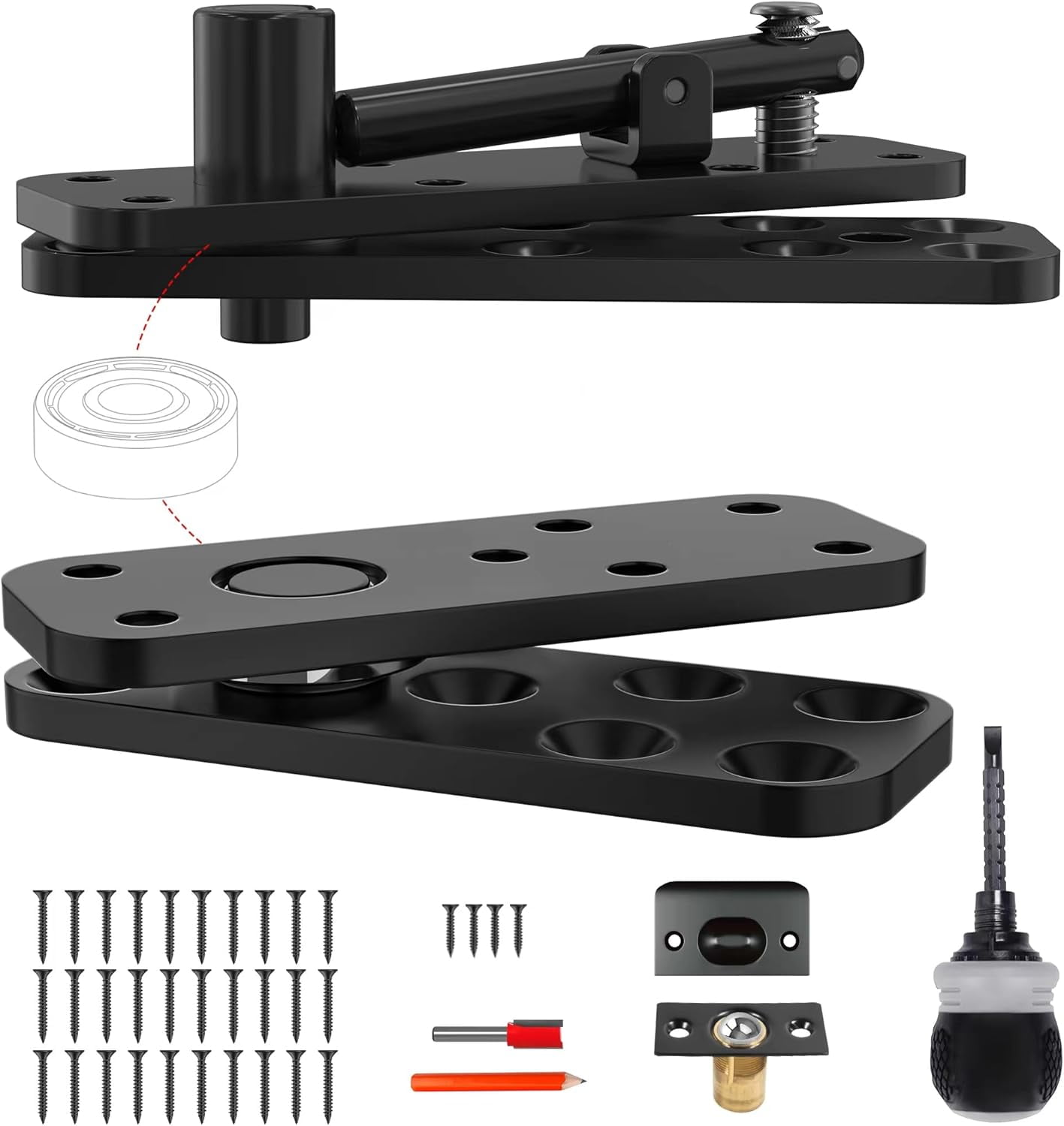 Coolnut Door Hinge with Dual-Design for Silent , 573 LB/260KG Conceal ...