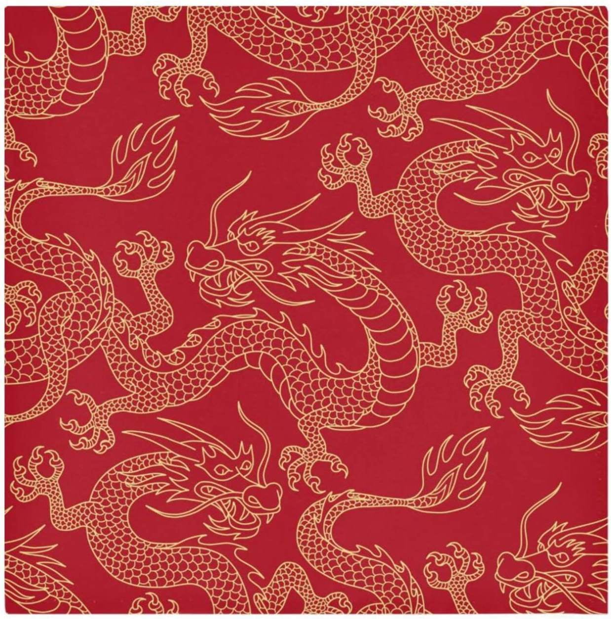 Coolnut Dragon Cloth Napkins Set of 1,Reusable Washable Polyester ...